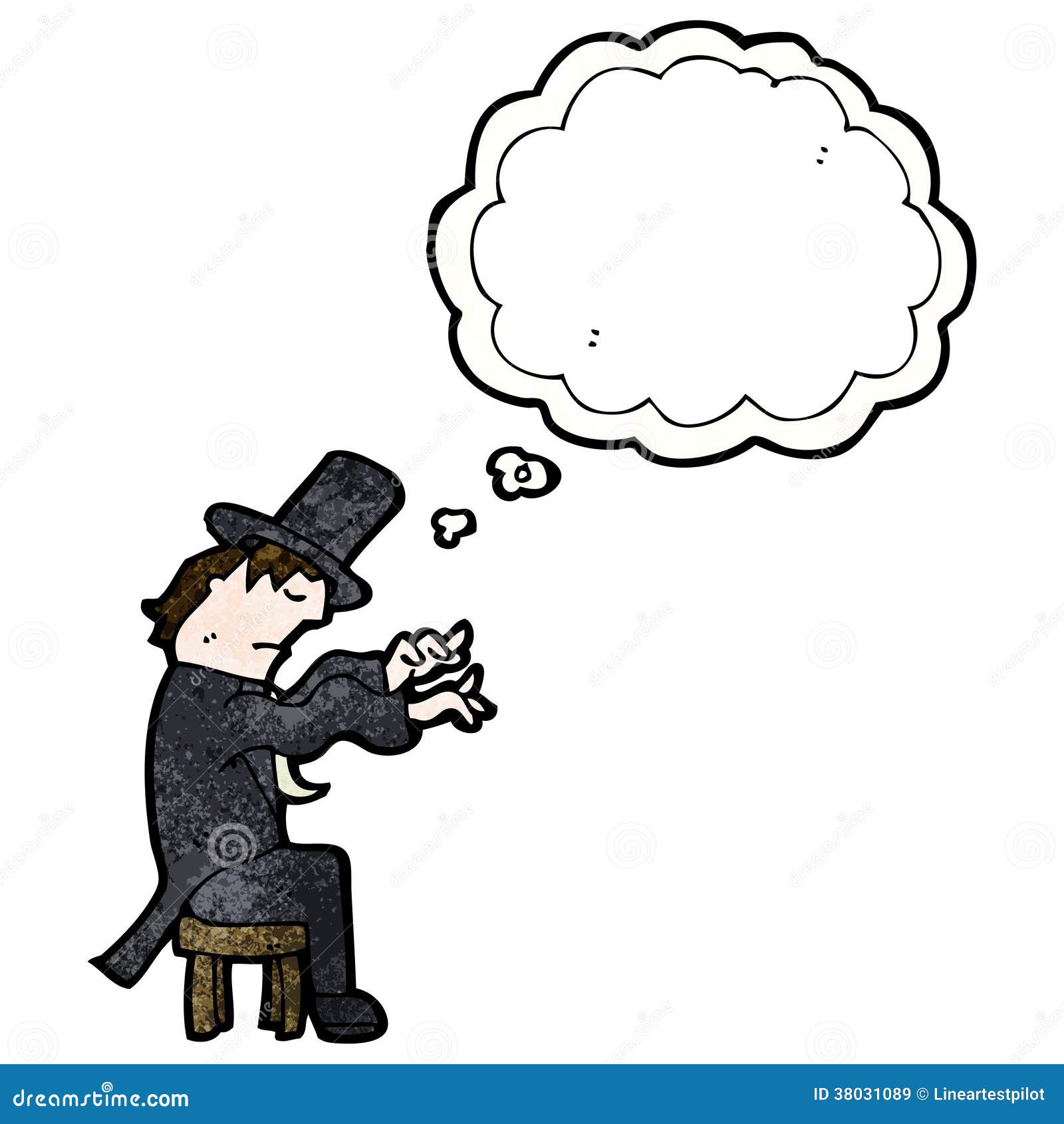 Thinking Pianist Or Composer And Piano Isolated Illustration ...