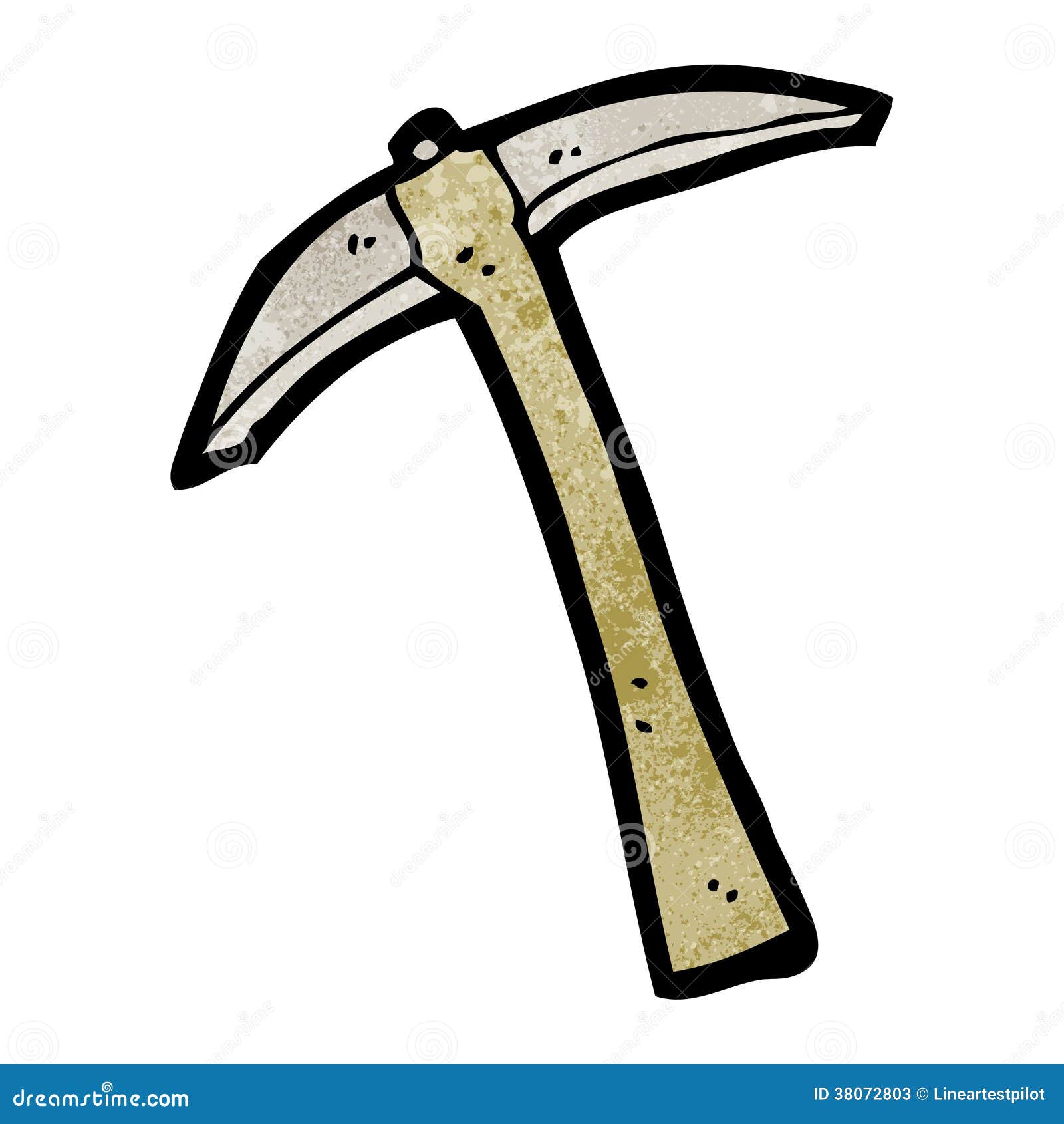 Cartoon pick axe stock illustration. Illustration of pick - 38072803