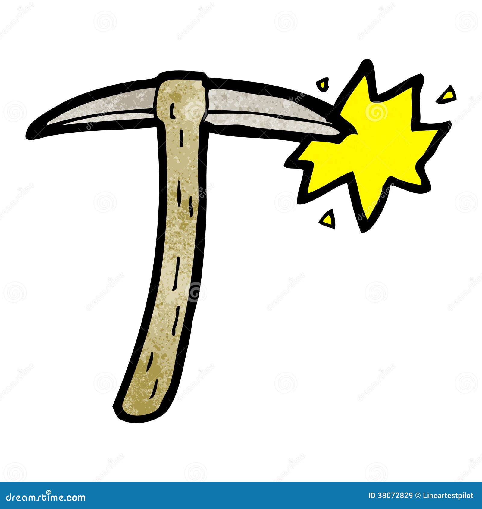 Cartoon pick axe stock illustration. Illustration of pick - 38072829