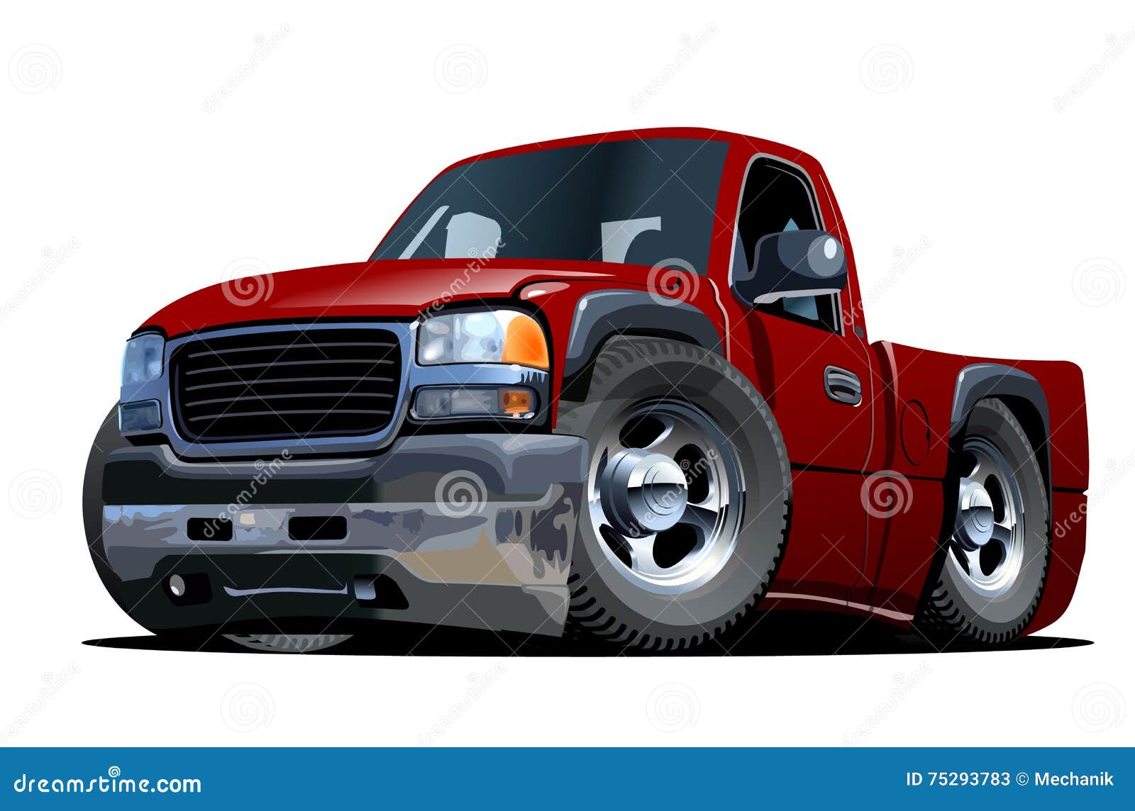 Cartoon Pickup Stock Vector | CartoonDealer.com #75293783