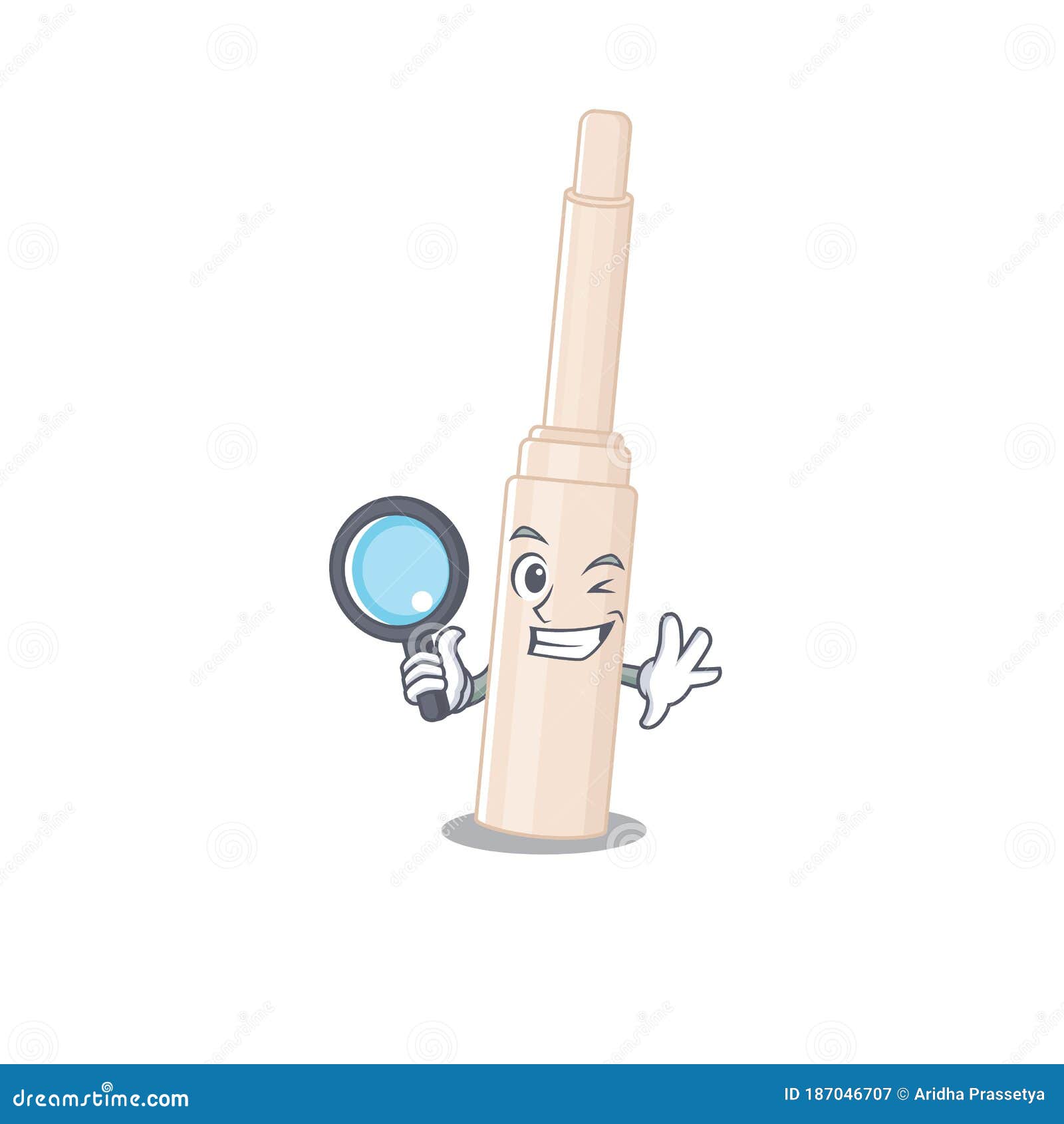 Cartoon Picture of Concealer Stick Detective Using Tools Stock Vector ...