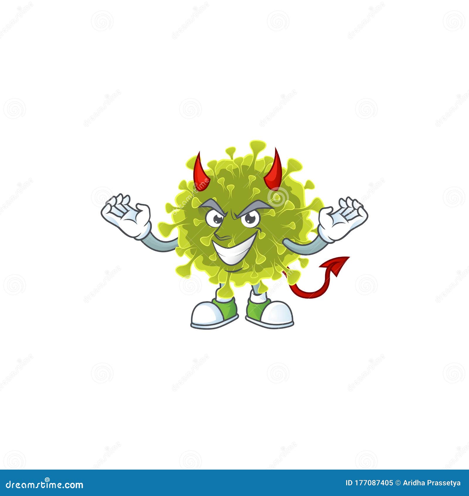 Cartoon Picture of Global Coronavirus Outbreak in Devil Cartoon ...