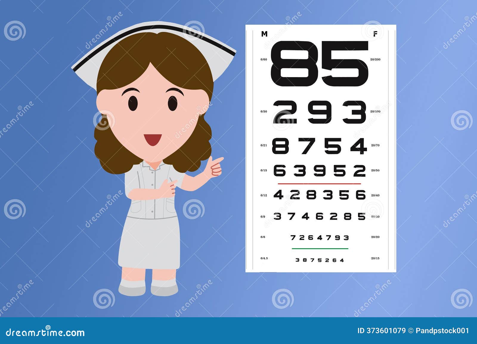 Visual Acuity Testing Concept Icon Cartoon Vector | CartoonDealer.com ...