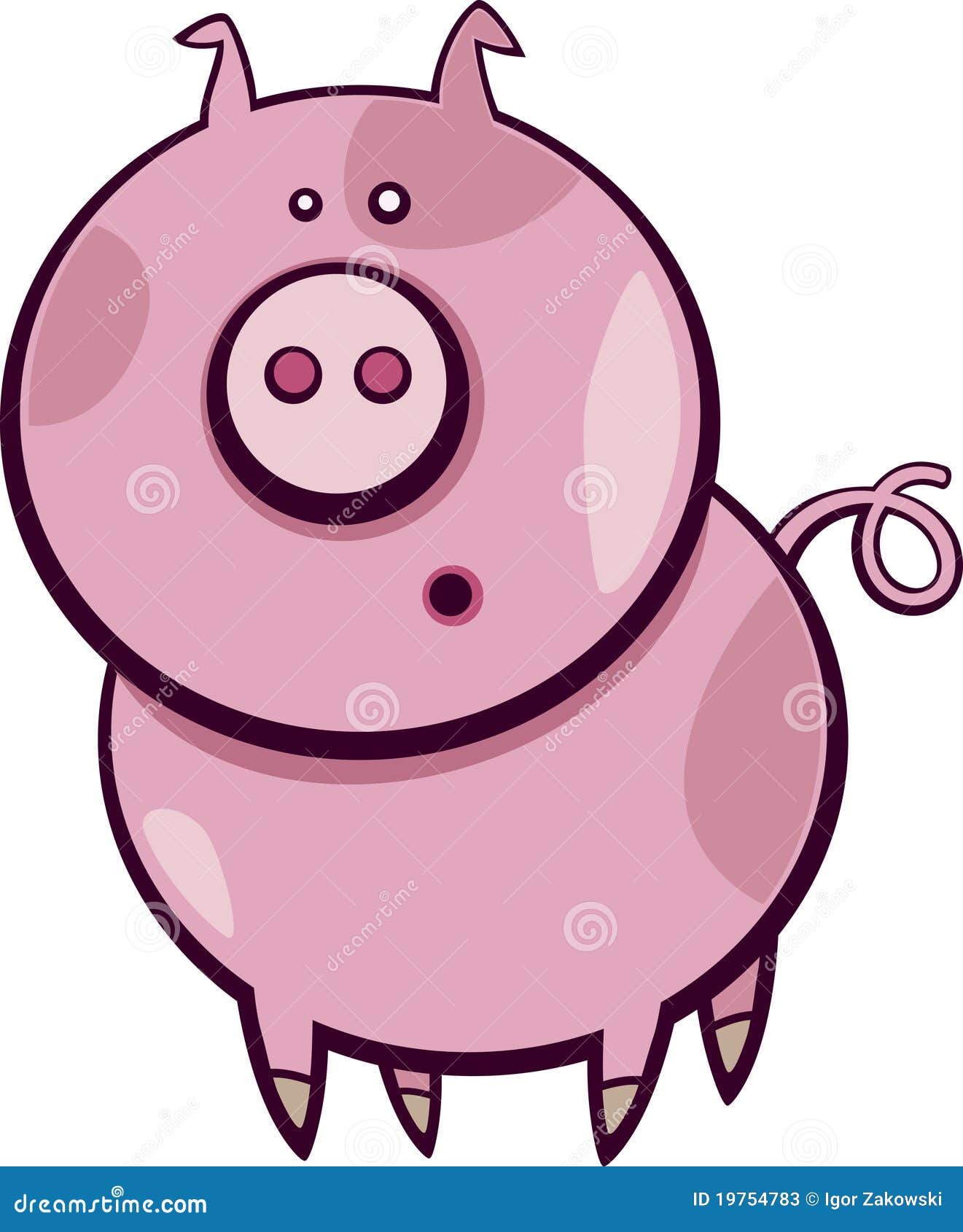 Cartoon Pig Stock Photos - Image: 19754783