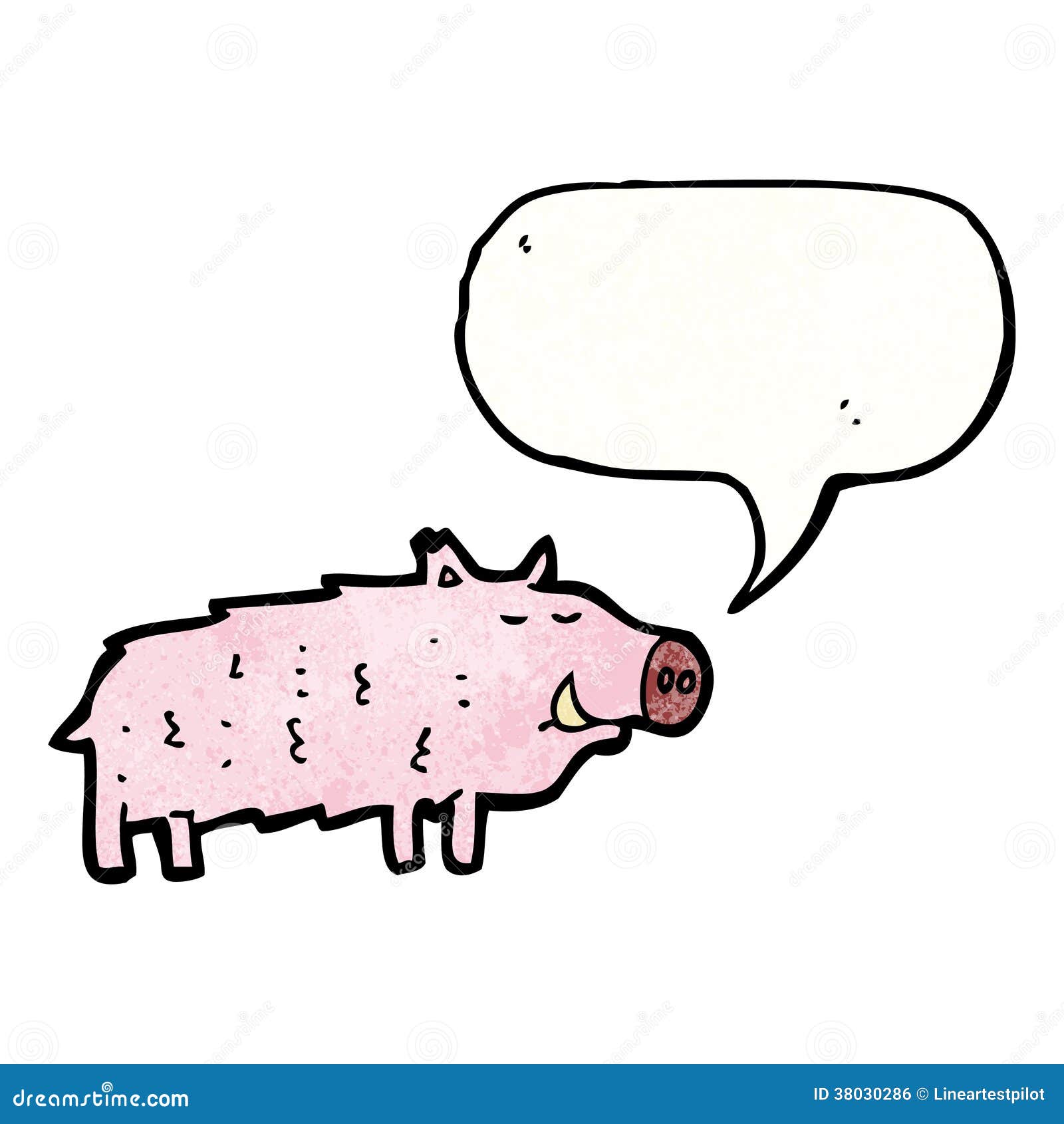 Cartoon pig stock vector. Illustration of doodle, talking - 38030286