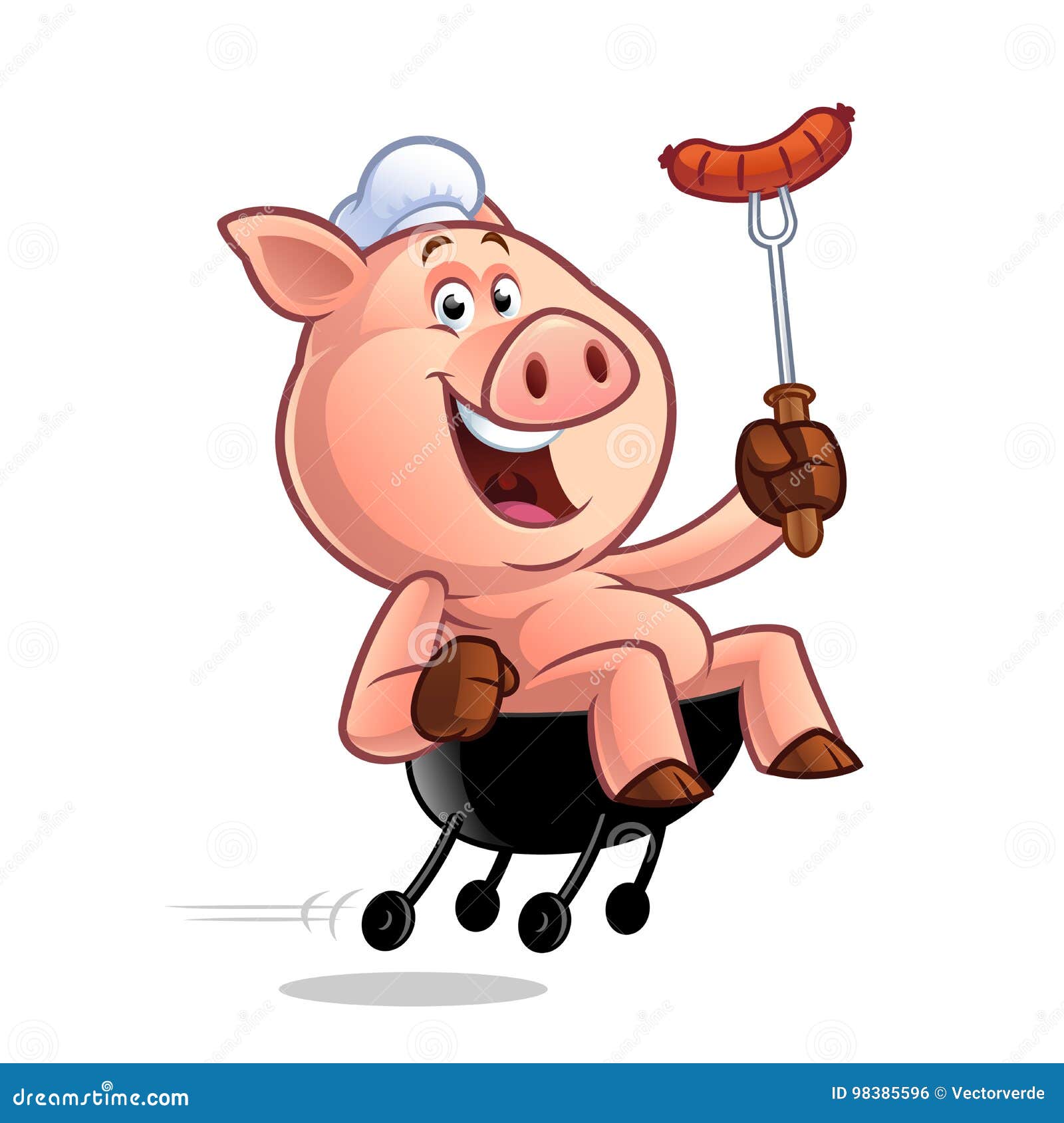 Cartoon pig chef stock vector. Illustration of cook, chef - 98385596