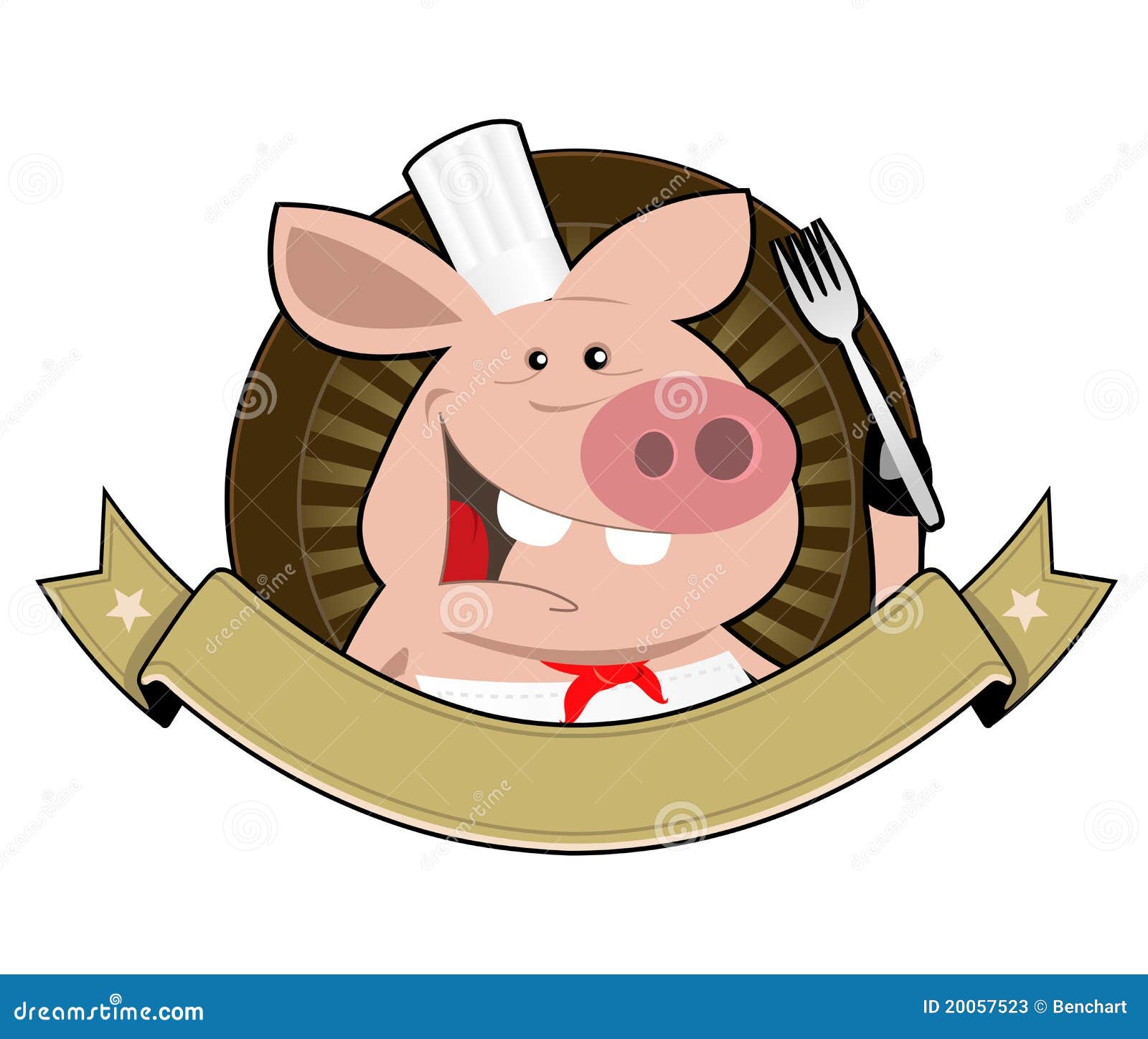 Cartoon Pig Cook Banner Royalty-Free Stock Photo | CartoonDealer.com ...