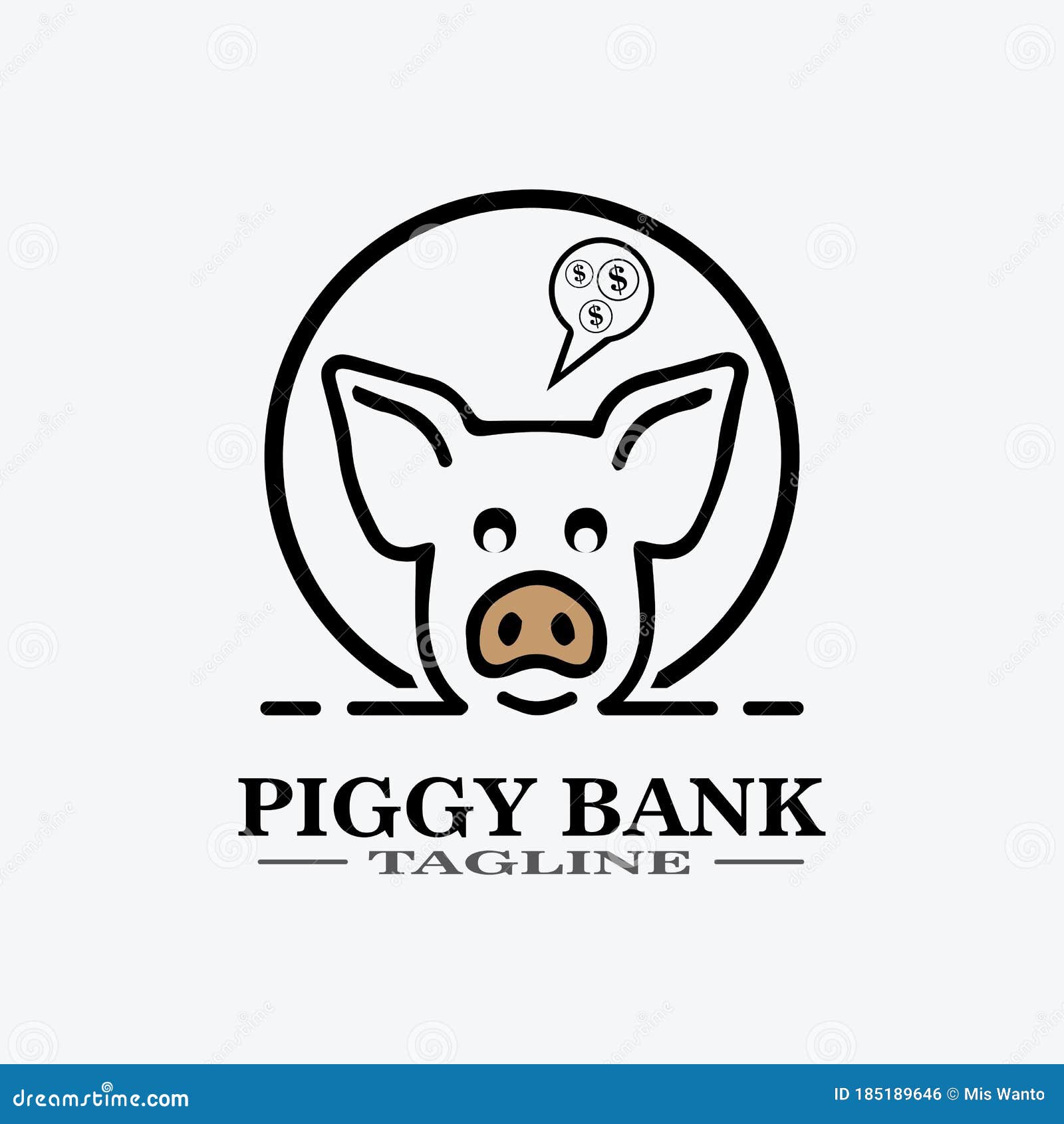 Cartoon Pig Design Illustration Stock Vector - Illustration of element ...