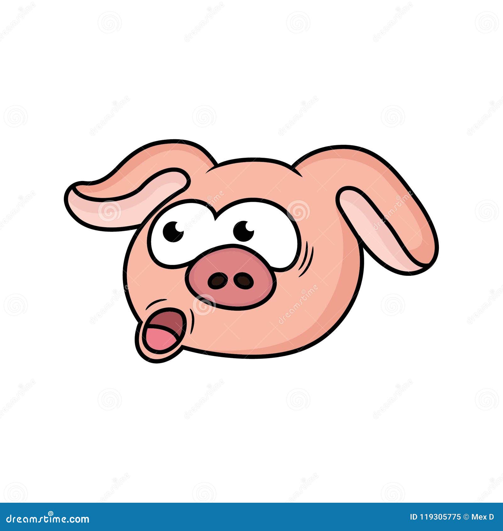 Cartoon pig is confused stock illustration. Illustration of pigs ...