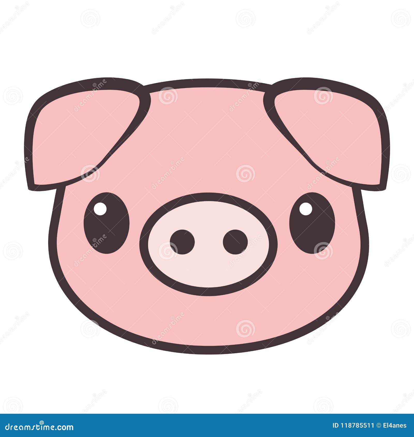 Cartoon Pig. Vector Illustration Stock Vector - Illustration of food ...