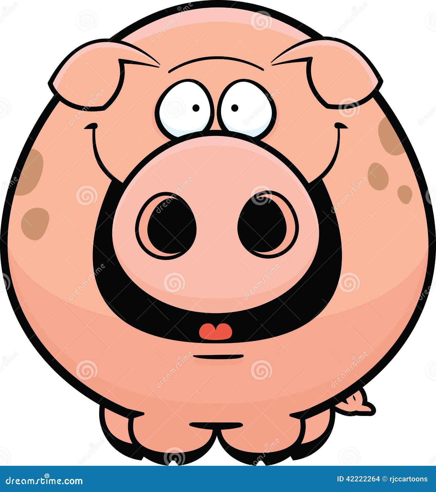 Cartoon Pig Happy Stock Vector - Image: 42222264