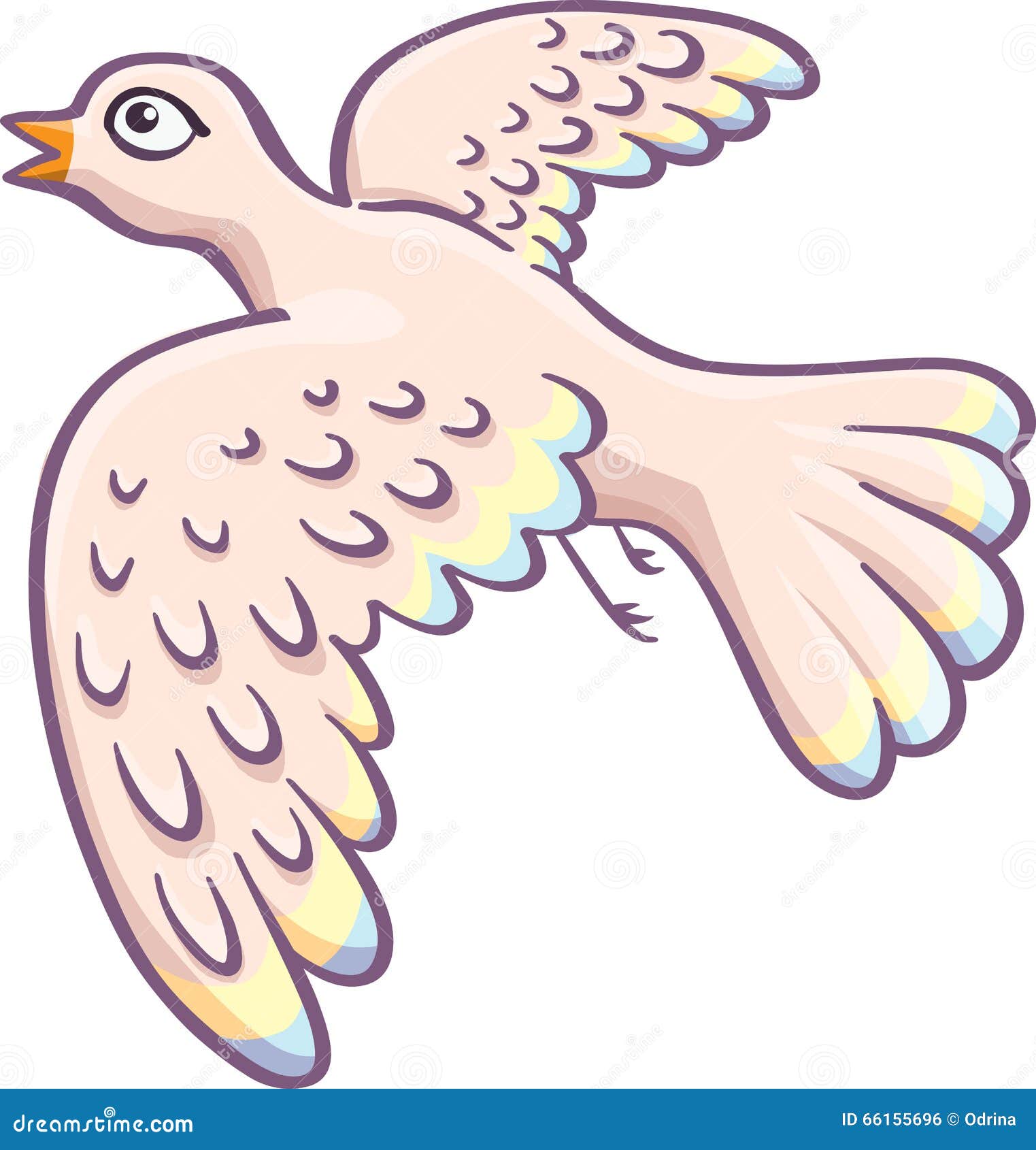 Cartoon Pigeon In Different Poses Vector Illustration | CartoonDealer ...