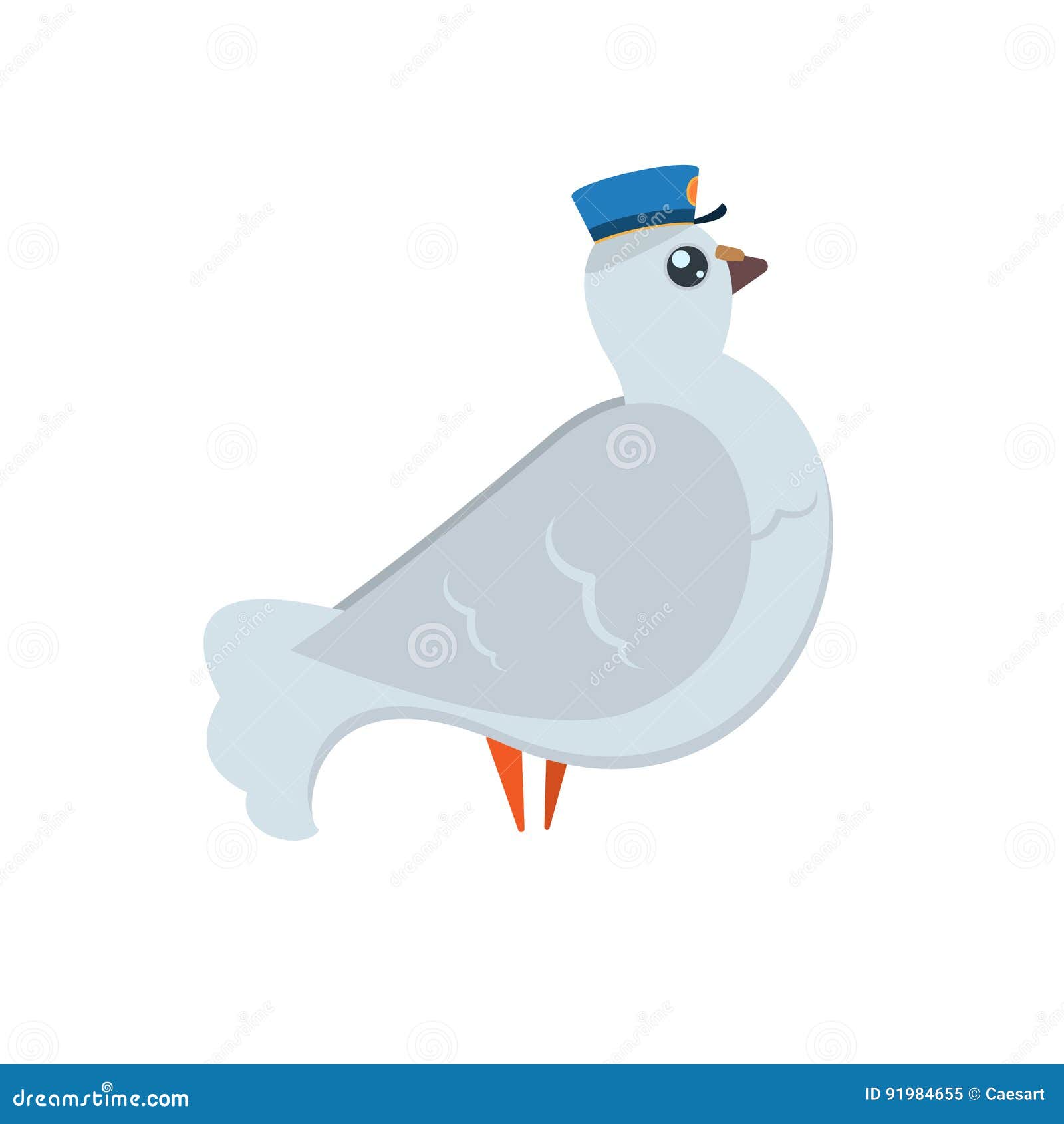 Pigeon Postman Vector Illustration | CartoonDealer.com #8056026