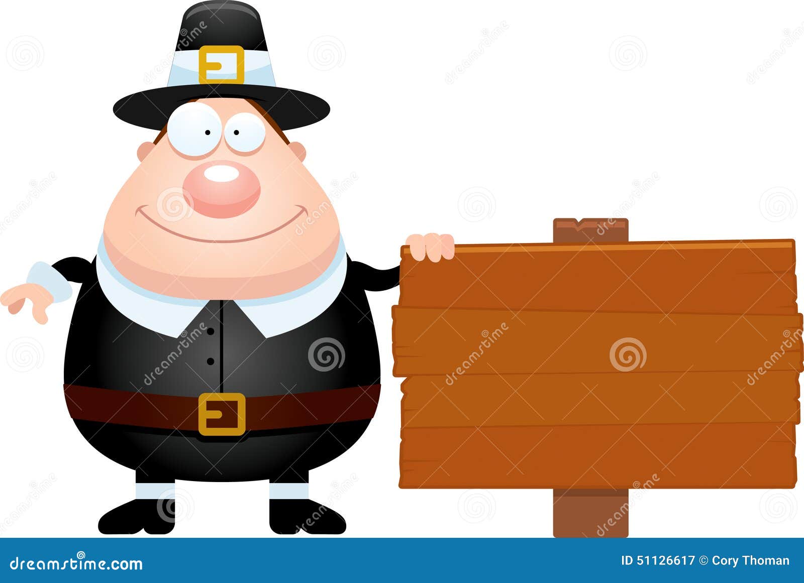 Cartoon Pilgrim Sign stock vector. Illustration of cartoon - 51126617