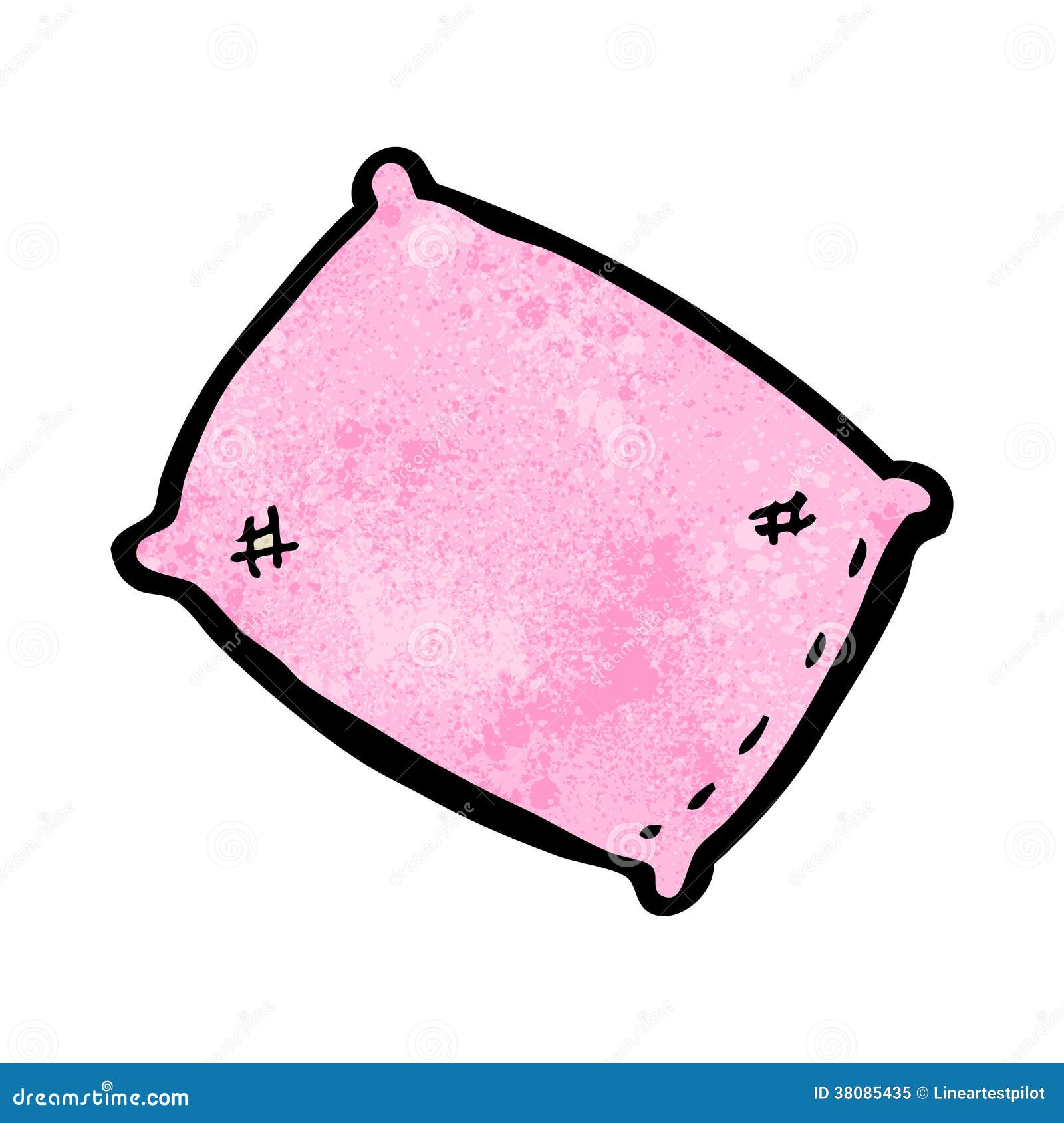 Cartoon pillow stock vector. Illustration of hand, clip - 38085435