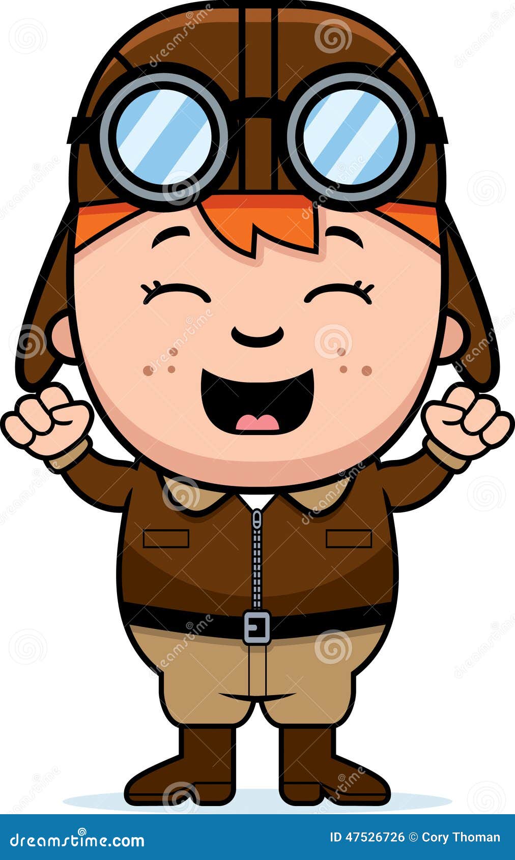 Cartoon Pilot Celebrating stock vector. Illustration of flight - 47526726