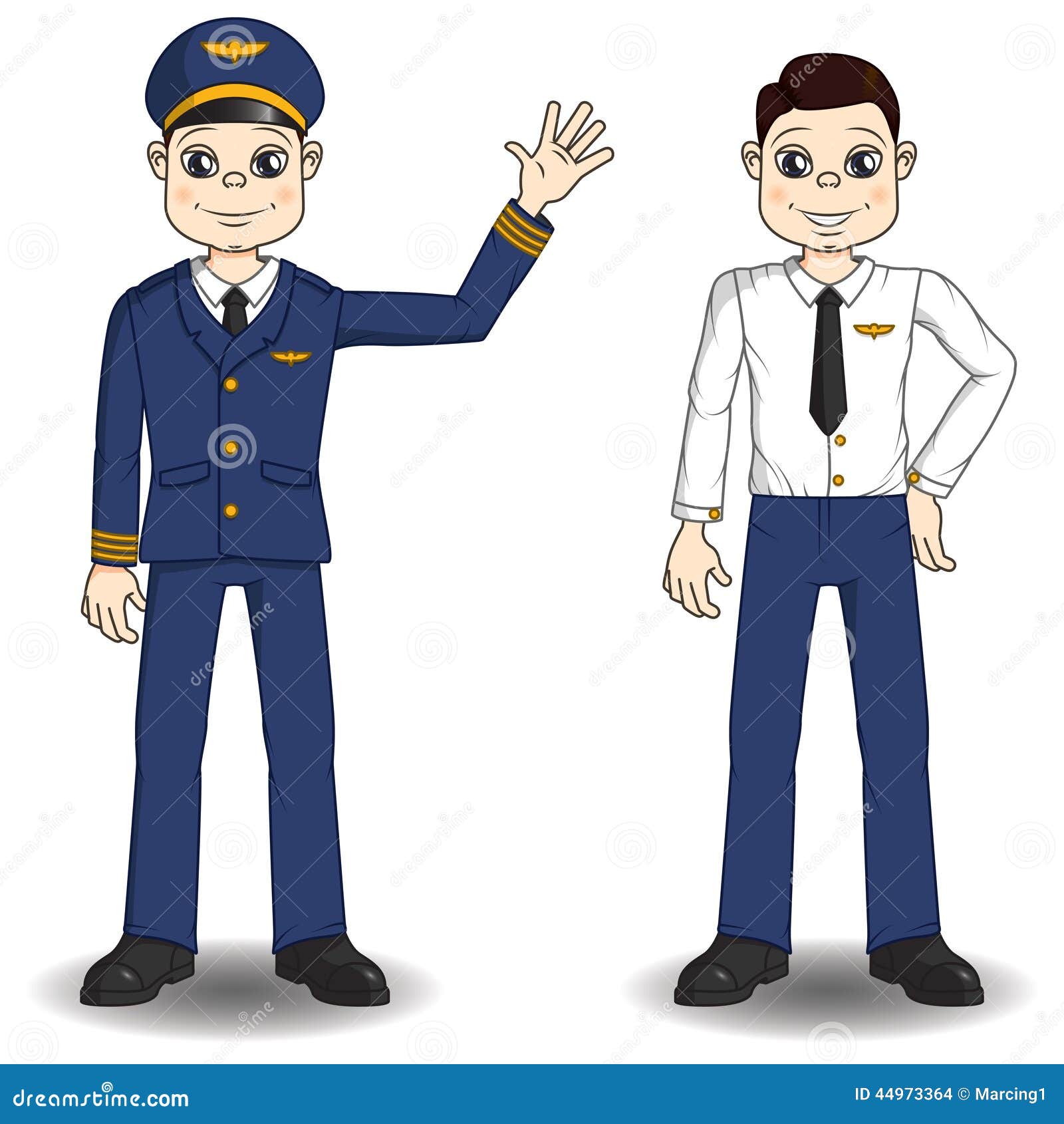 Cartoon pilot stock vector. Illustration of pilot, airline - 44973364