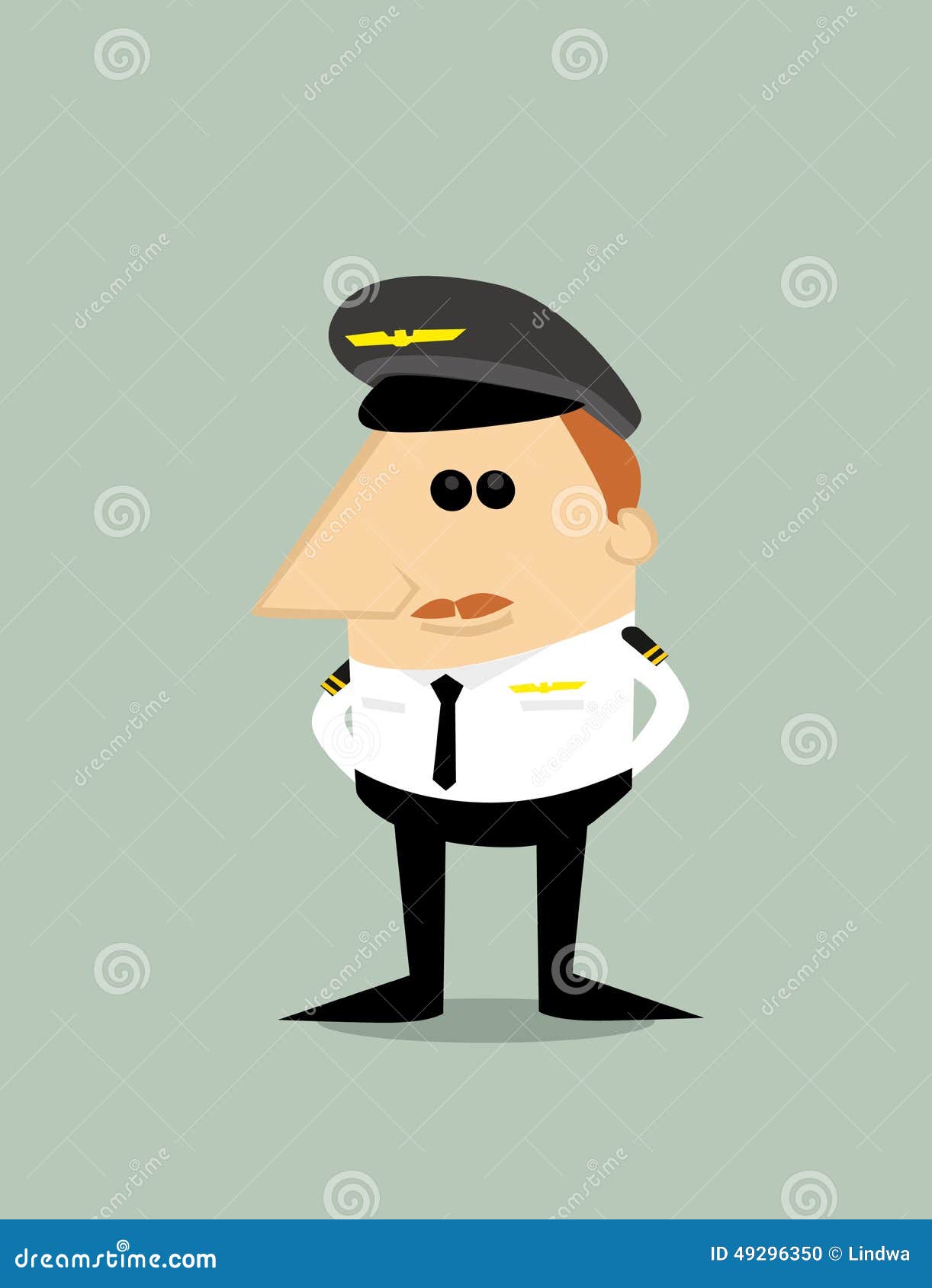 Cartoon Pilot Vector Illustration | CartoonDealer.com #49296350