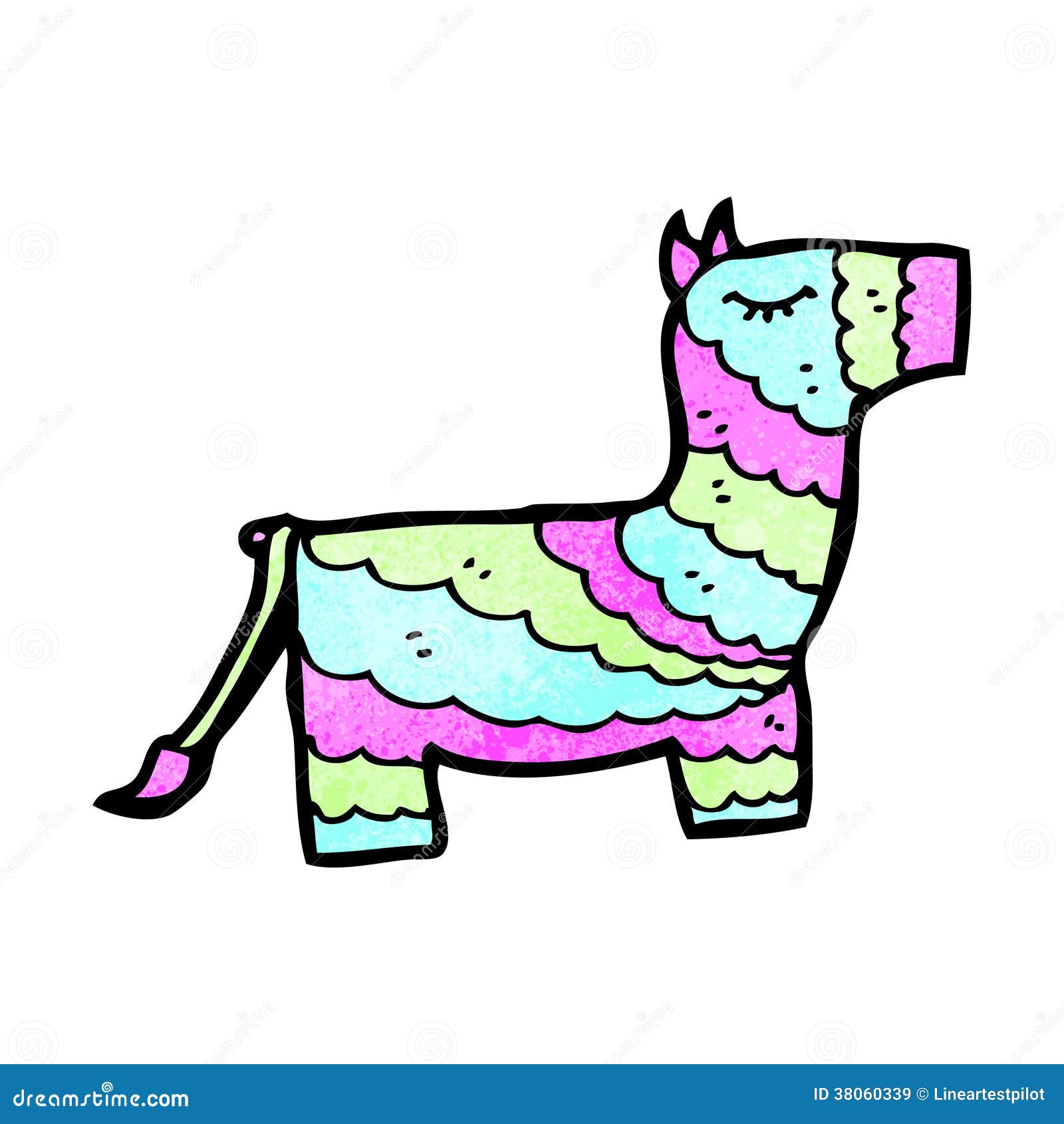 Cartoon Pinata Drawing Set Vector Illustration | CartoonDealer.com ...