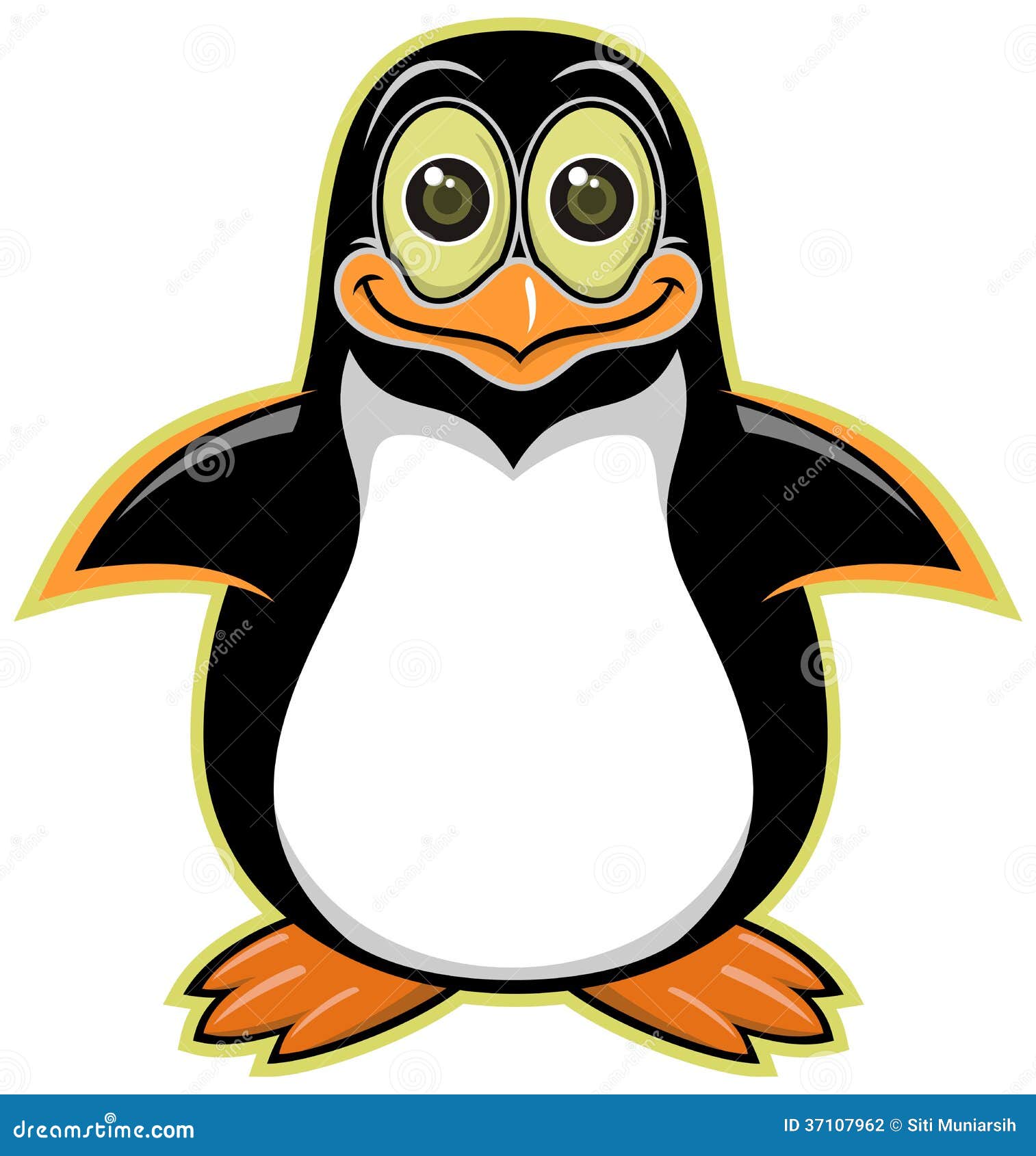 Cartoon_pinguin_01 stock vector. Illustration of happy - 37107962