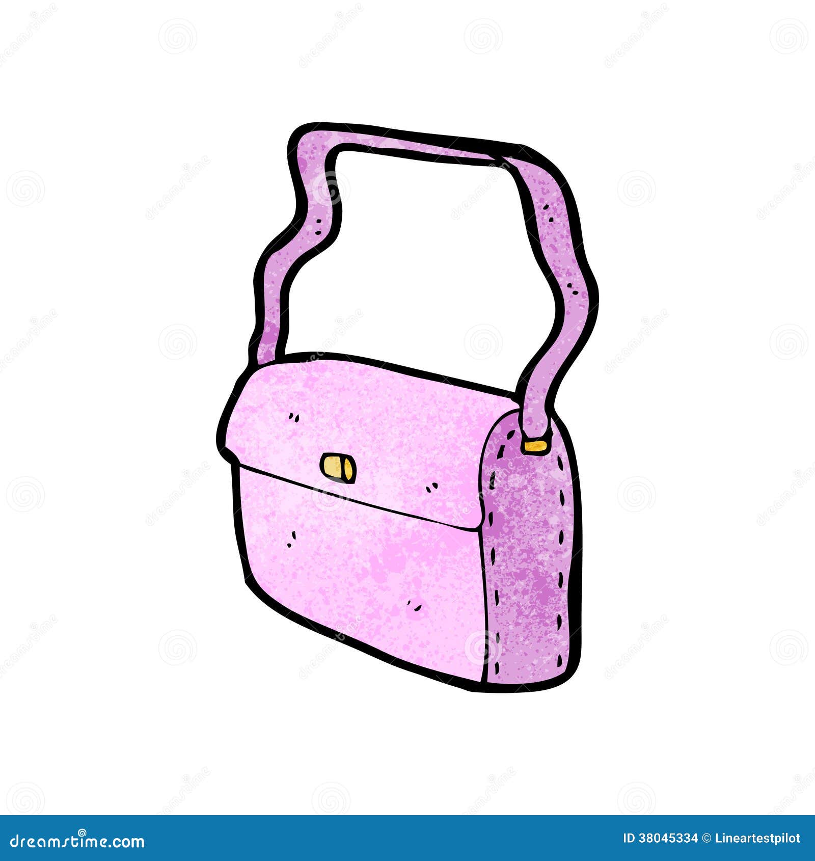 Cartoon pink bag stock vector. Illustration of retro - 38045334