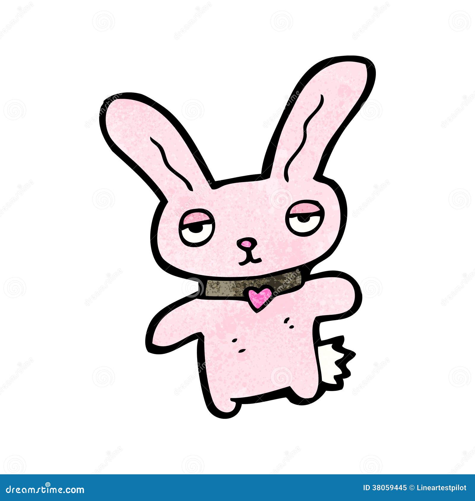 Cartoon pink bunny rabbit stock vector. Illustration of cute - 38059445