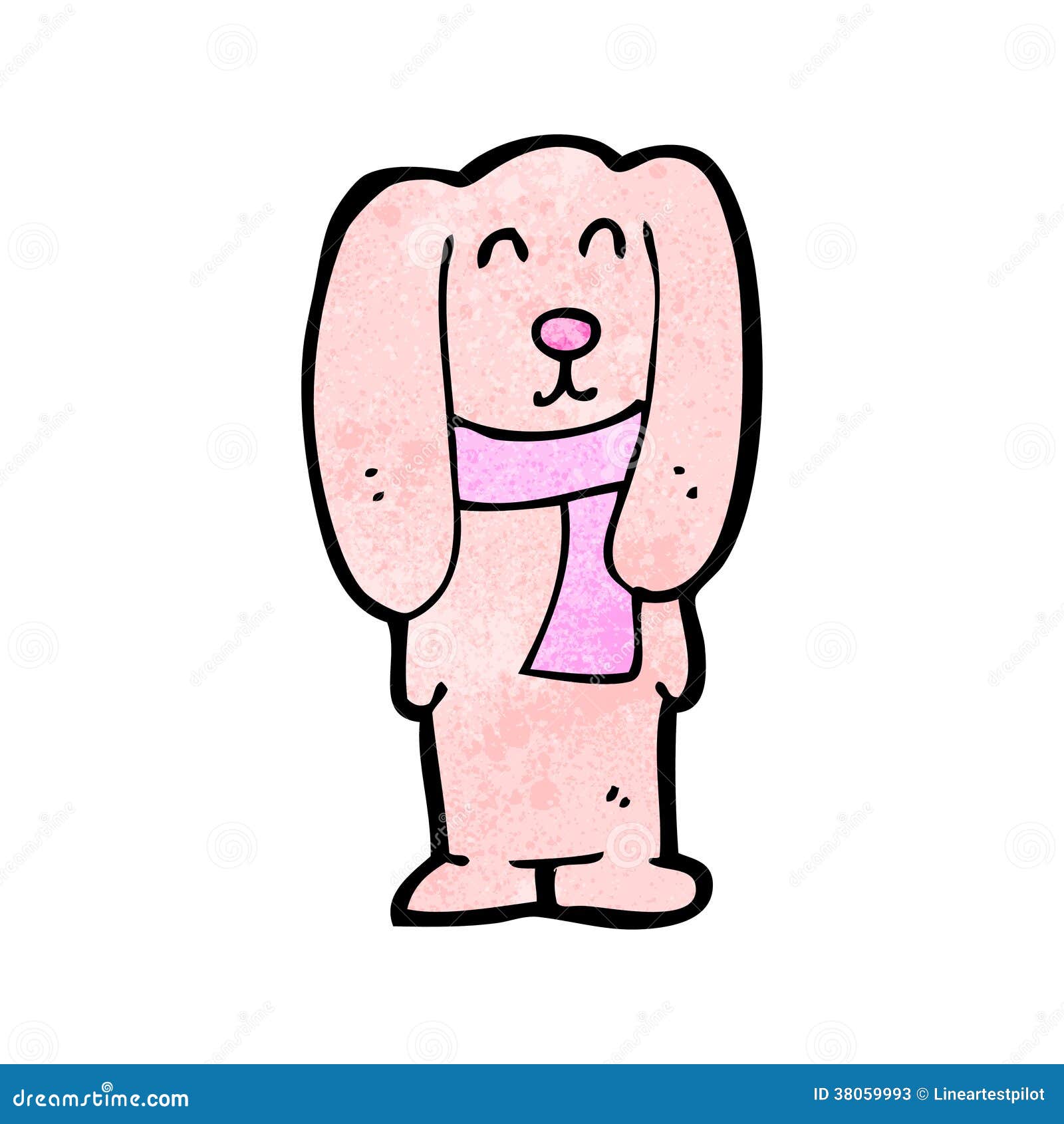 Cartoon pink bunny rabbit stock vector. Illustration of cute - 38059993