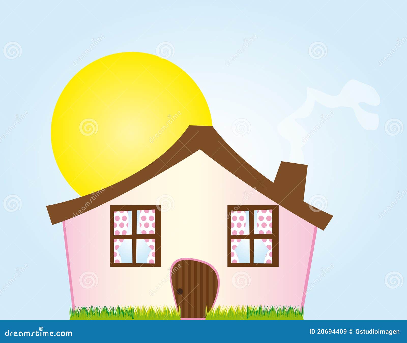 Pink House Clipart