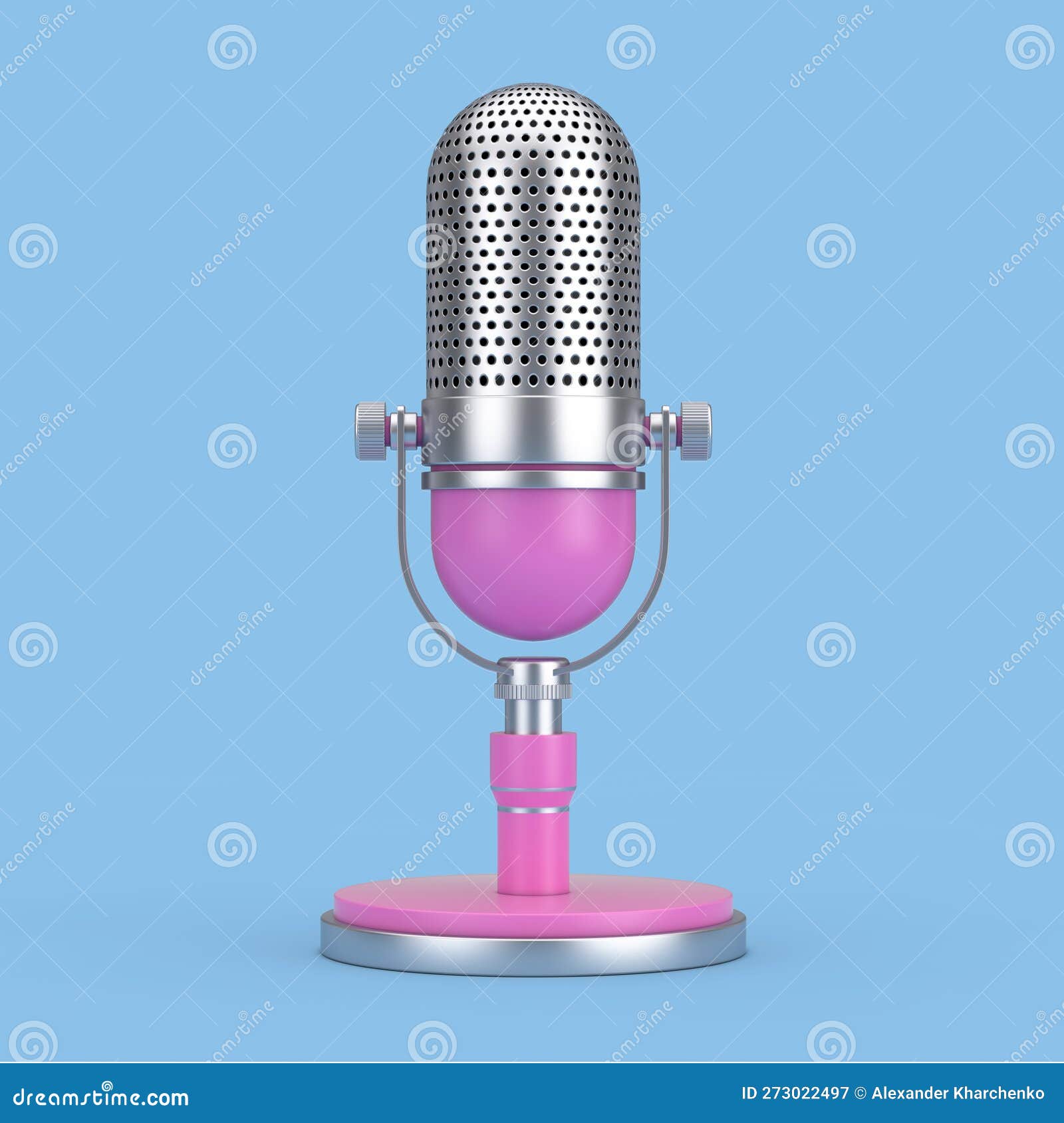 Pink Microphone Vintage Soft Gen Z Nostalgia Retro Kitsch Blue ...