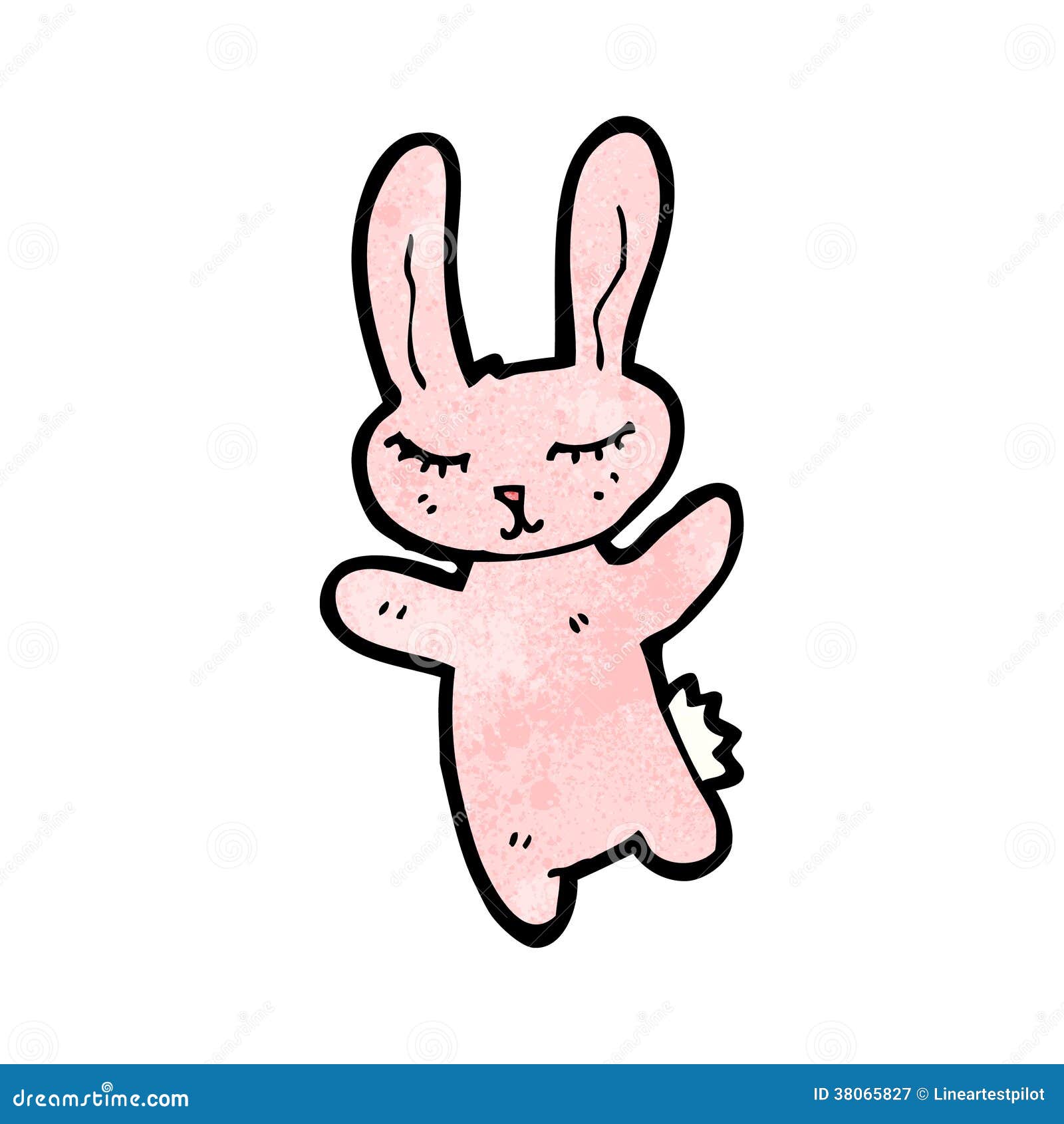Cartoon pink rabbit stock vector. Illustration of funny - 38065827