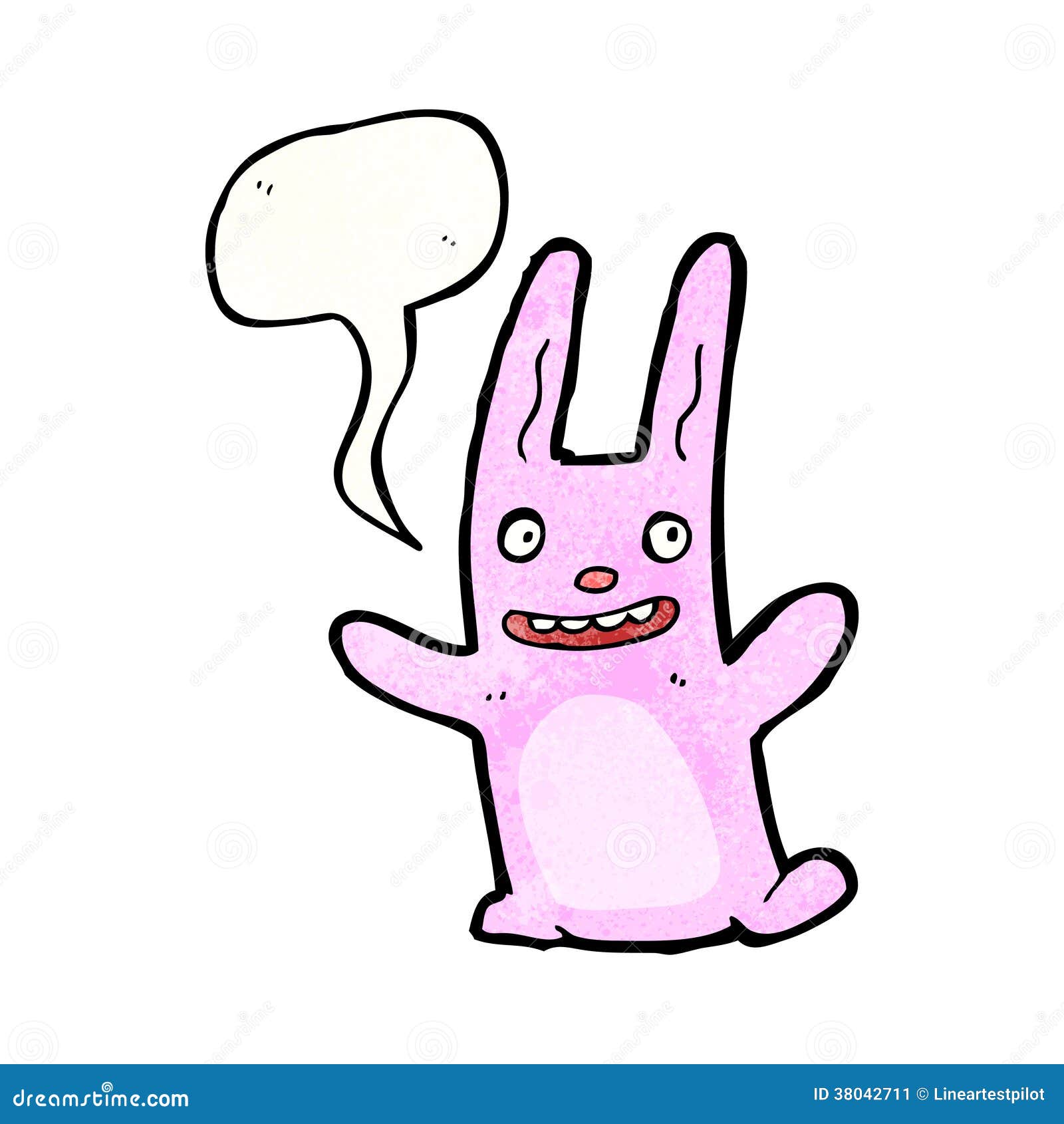 Cartoon pink rabbit stock vector. Illustration of character - 38042711