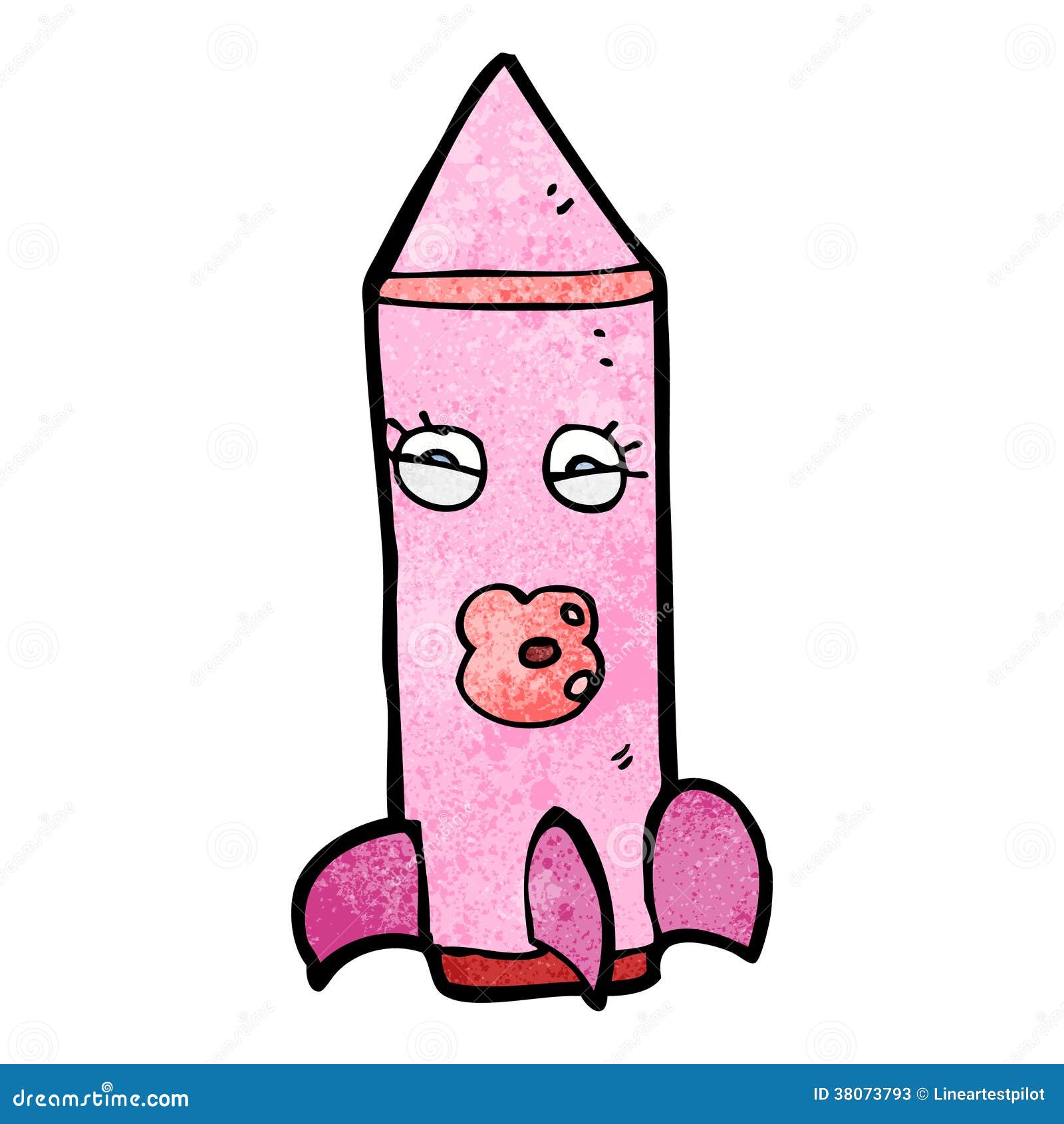 Cartoon pink rocket stock illustration. Illustration of pink - 38073793
