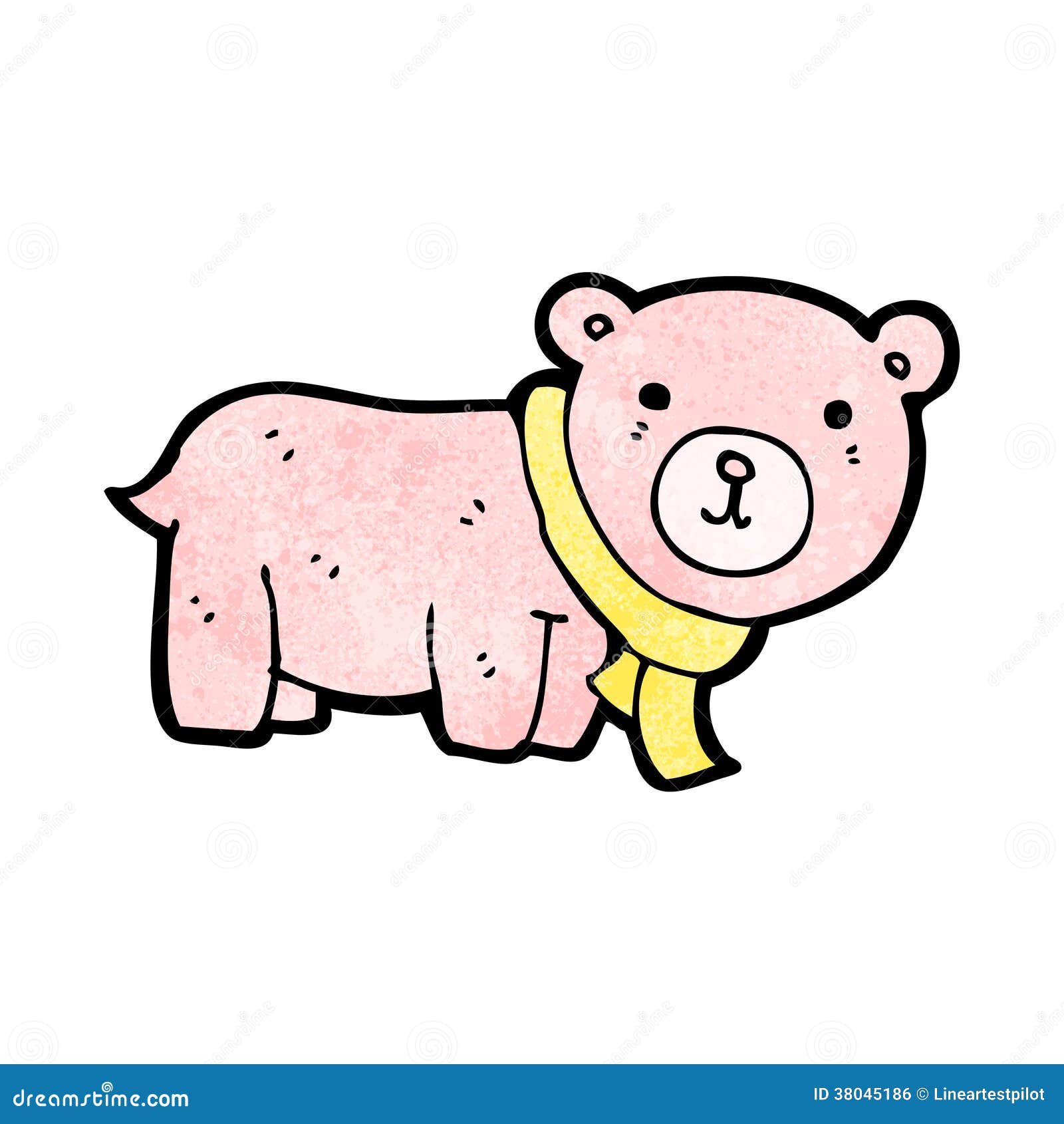 Cartoon pink teddy bear stock vector. Illustration of character - 38045186