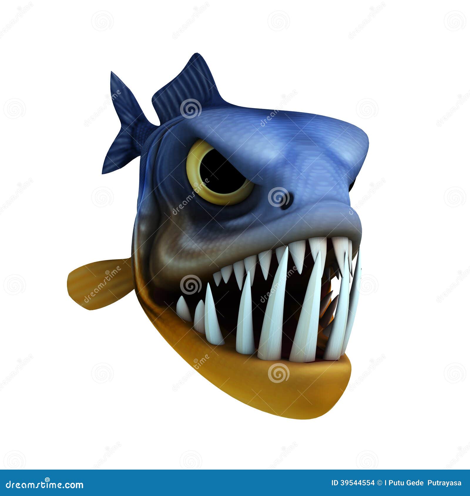 Cartoon of piranha stock illustration. Illustration of funny - 39544554