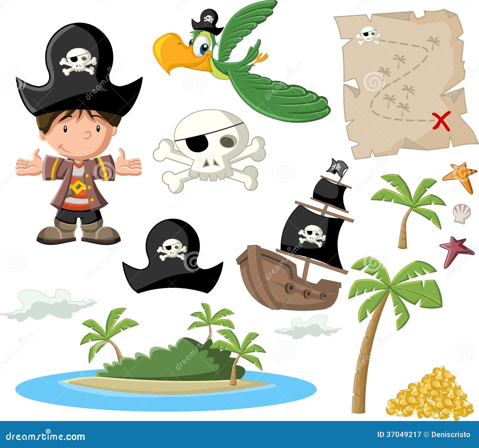 Cartoon Pirate In Silhouette | CartoonDealer.com #95658657