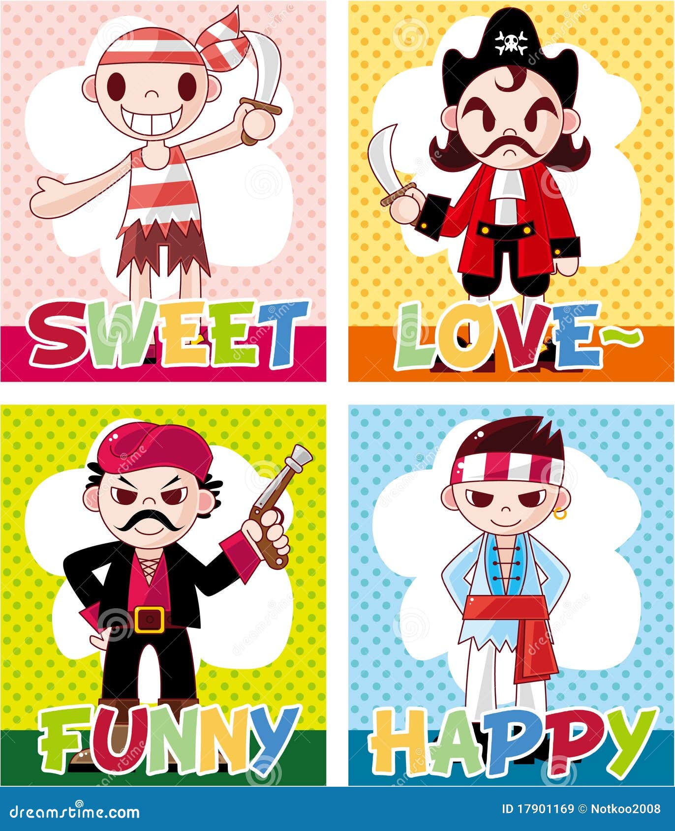 Cartoon pirate card stock vector. Illustration of celebrate - 17901169