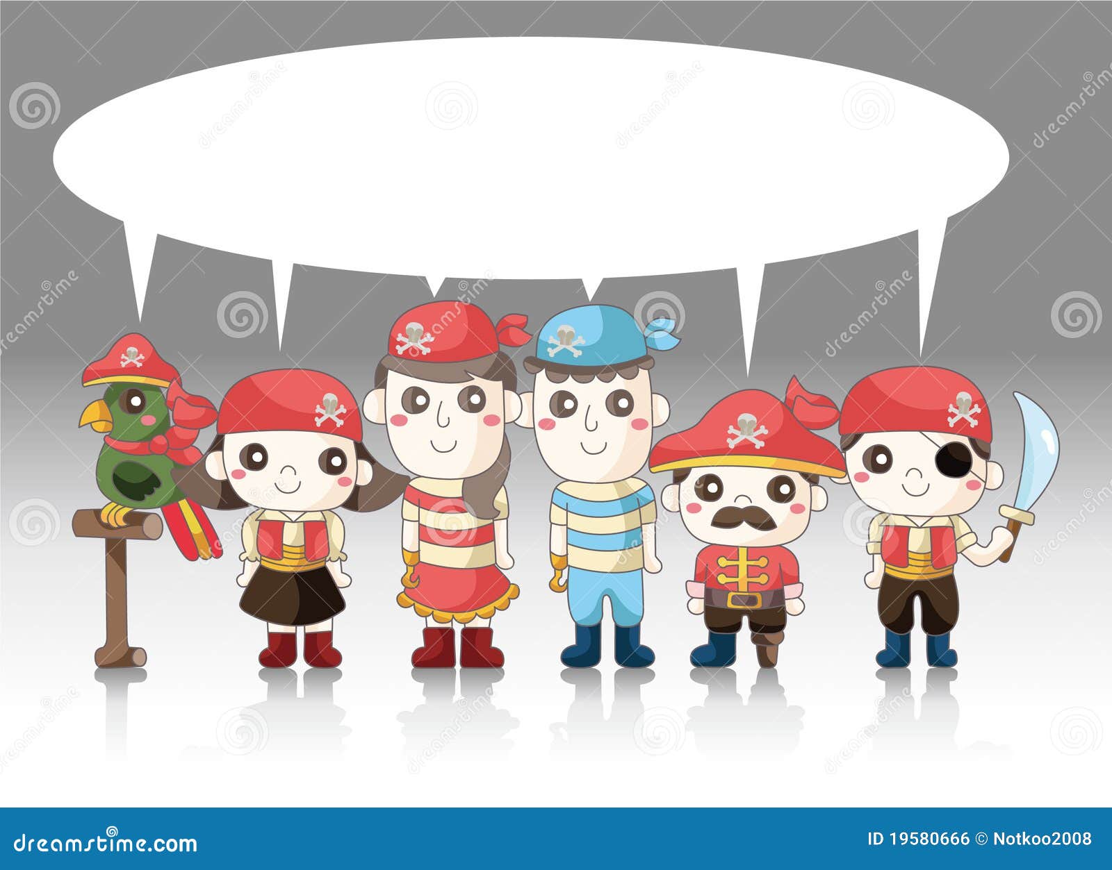 Cartoon pirate card stock vector. Illustration of happy - 19580666