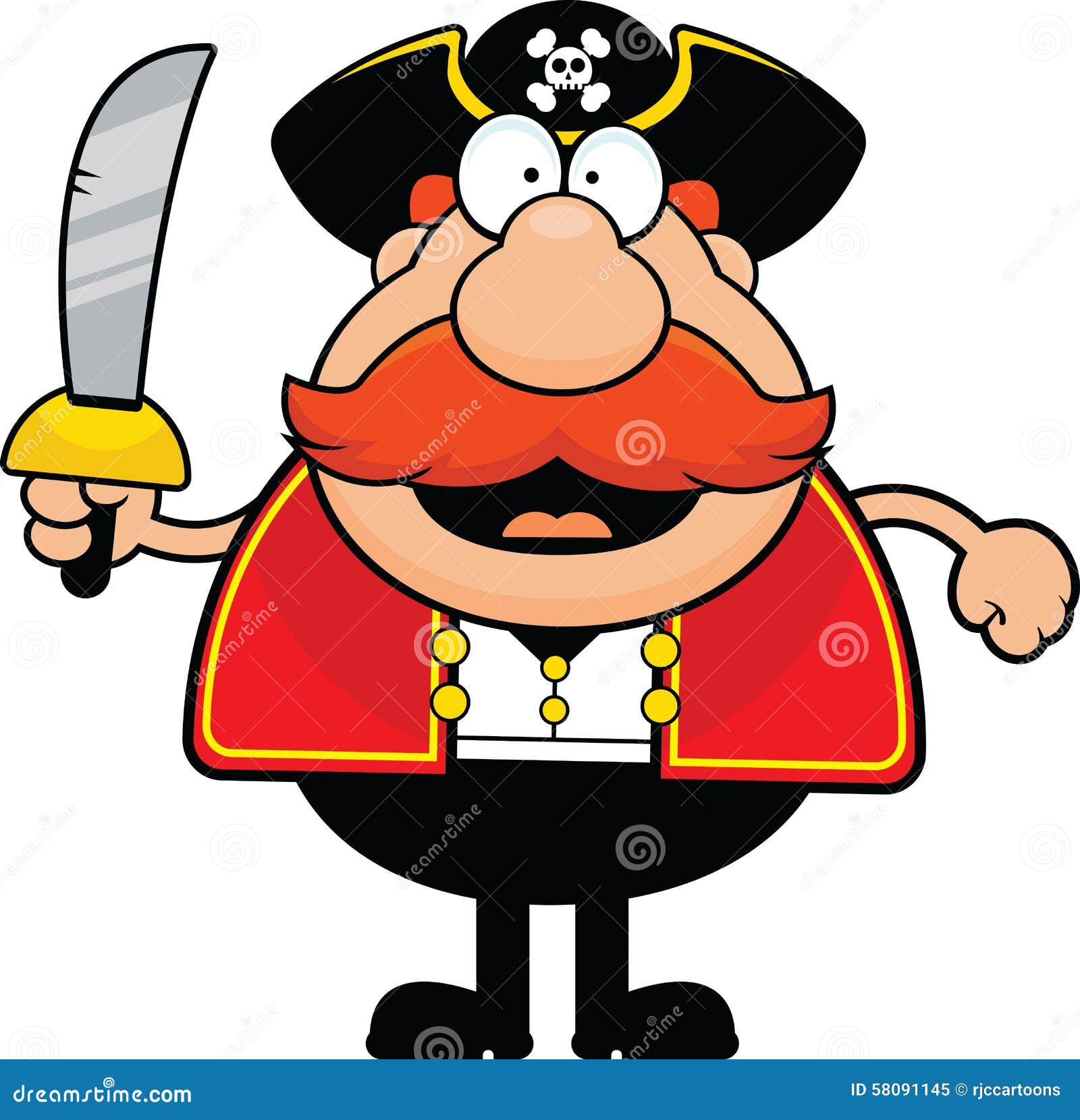 Cartoon Pirate Happy Stock Vector Illustration Of Sailor 58091145