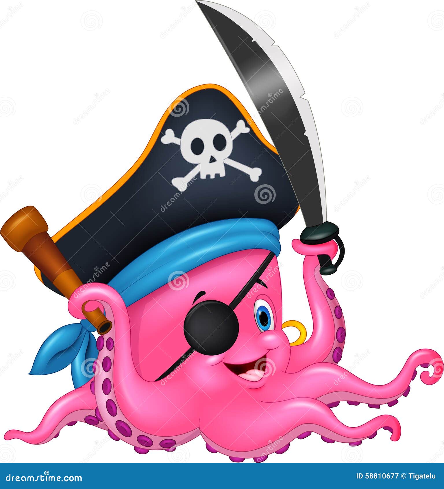 Cartoon Pirate In Silhouette | CartoonDealer.com #95658657