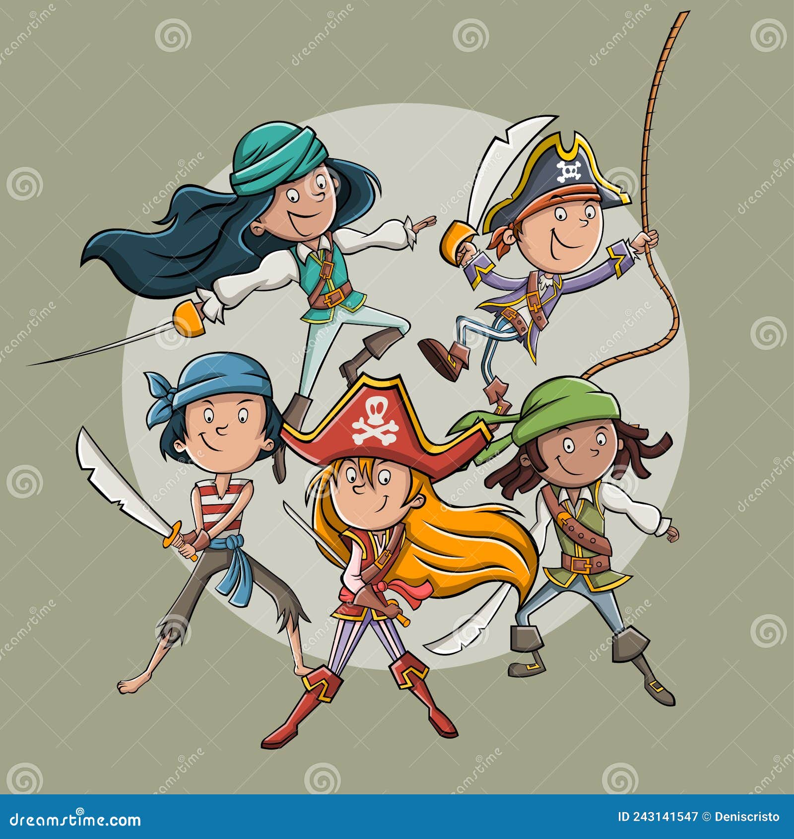 Cartoon Pirates With Swords. | CartoonDealer.com #243141547