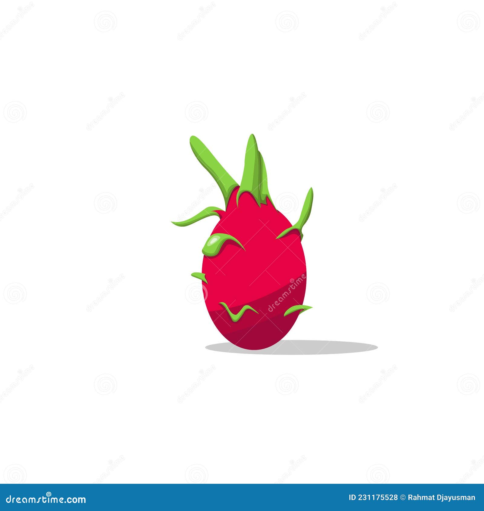 Cartoon Pitaya fruit stock vector. Illustration of design - 231175528
