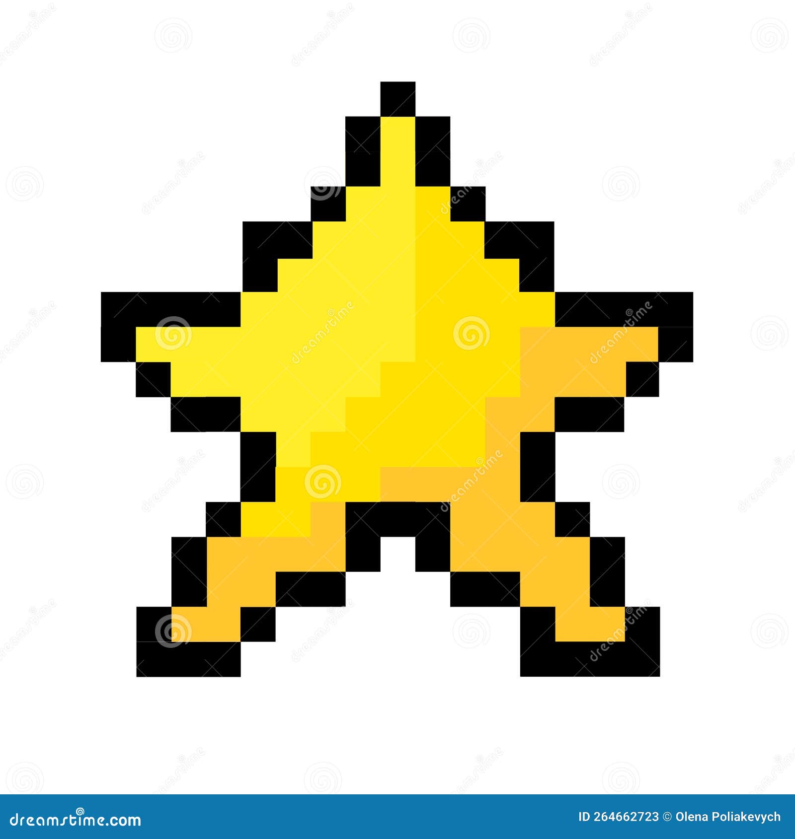 Pixel Art Star Sky At Sunset Time Vector Illustration | CartoonDealer ...