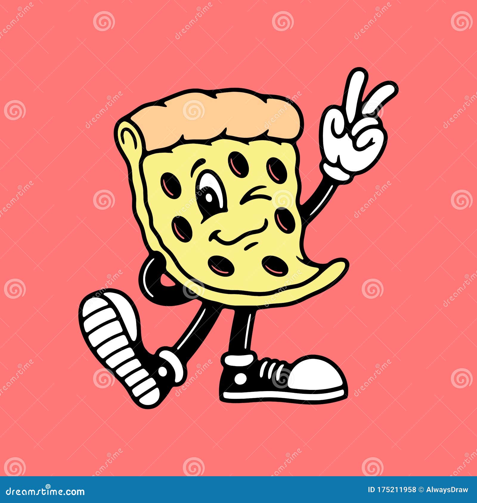 Pizza In Peace Symbol Form Vector Design | CartoonDealer.com #81775913