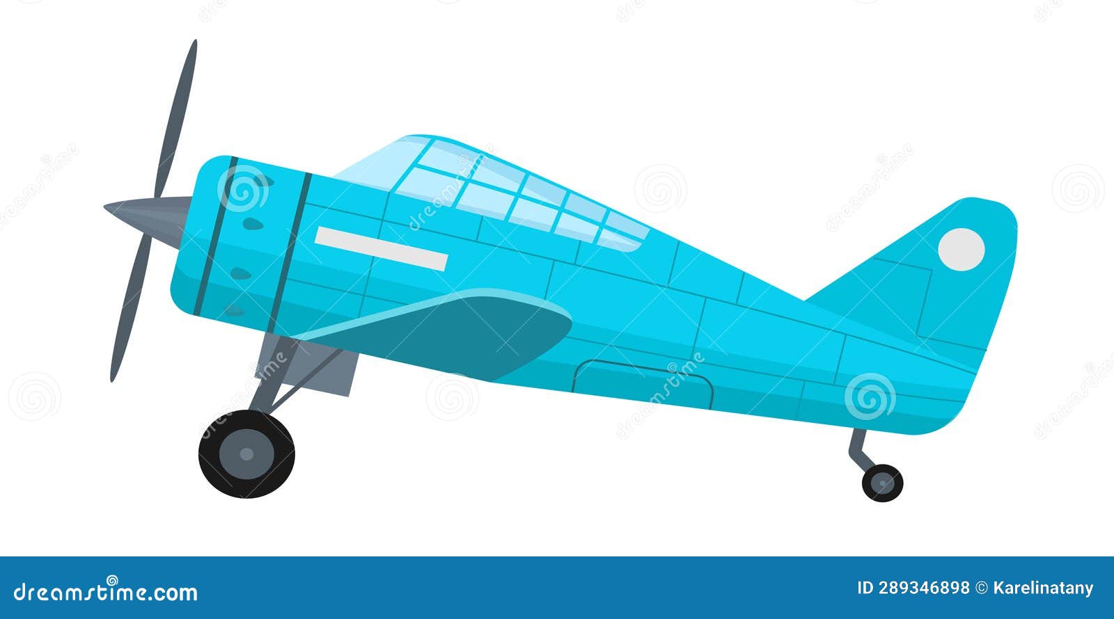 Cartoon Plane. Vector Illustration Isolated on White Background. Stock ...