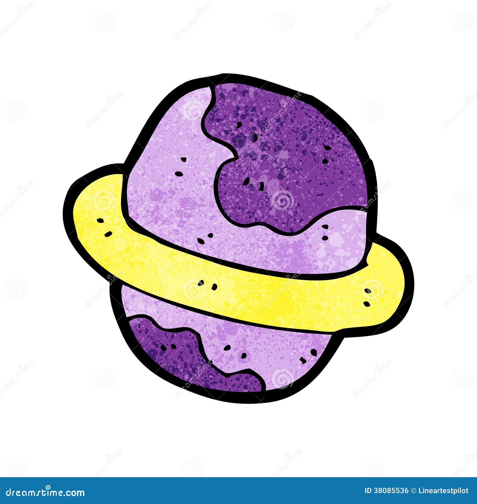 Cartoon planet stock vector. Illustration of doodle, hand - 38085536