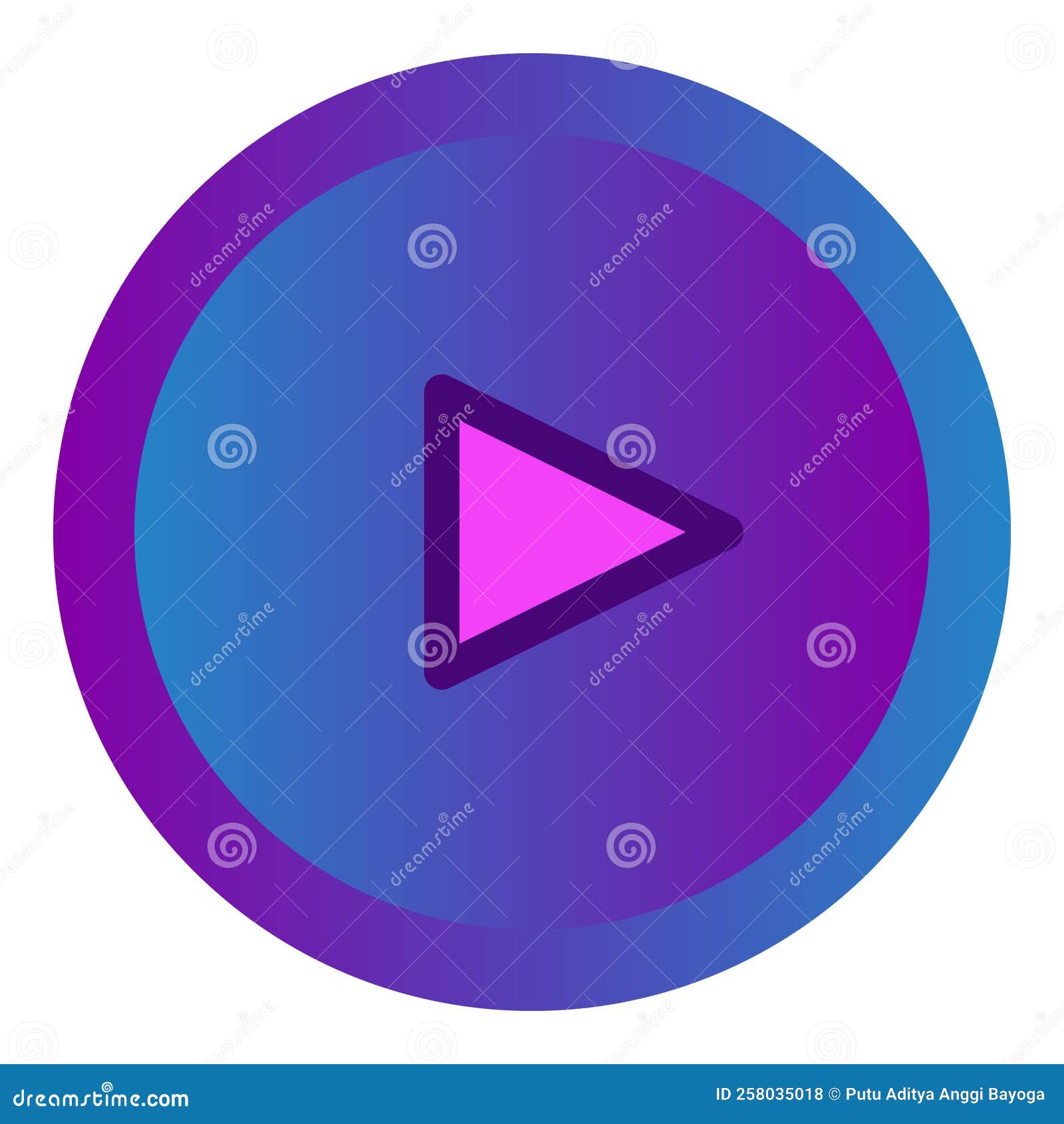 Cartoon play button stock vector. Illustration of vector - 258035018