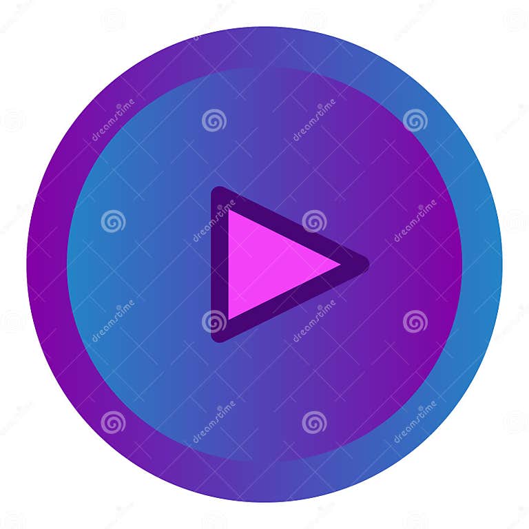 Cartoon play button stock vector. Illustration of vector - 258035018