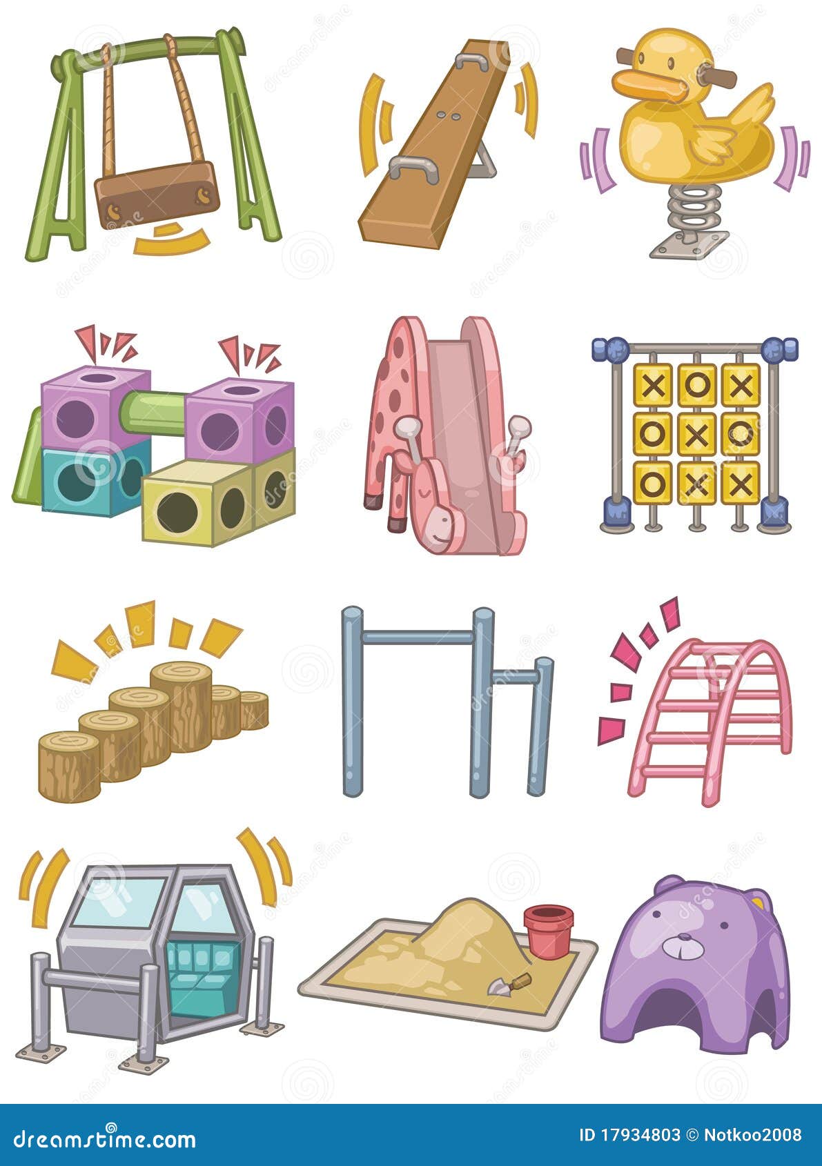 Cartoon Playground icon stock vector. Illustration of isolated - 17934803