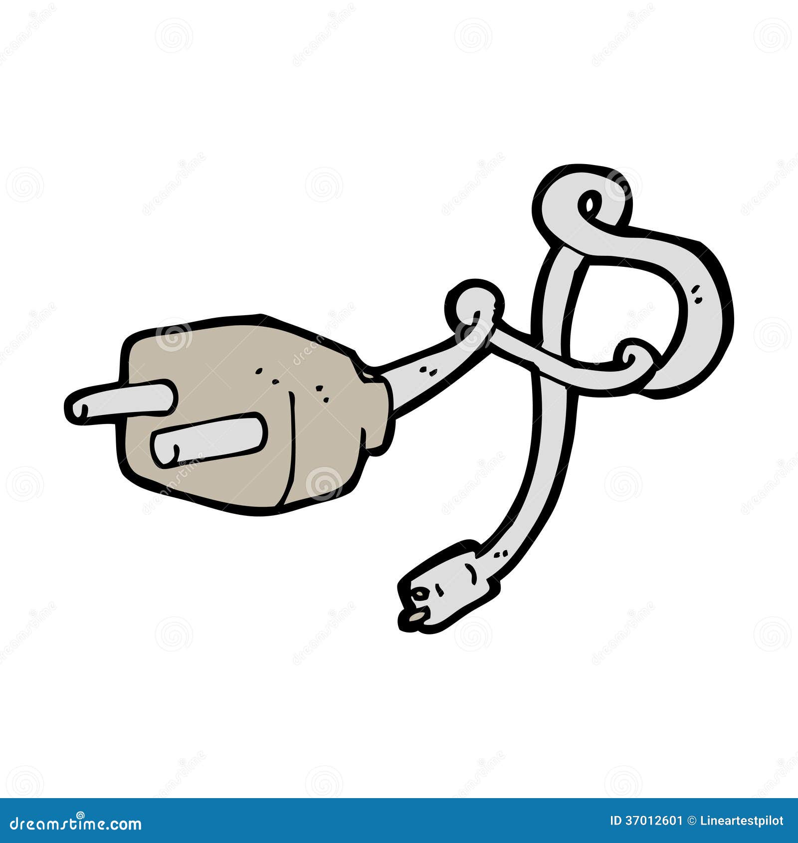 Cartoon plug stock vector. Illustration of retro, silly - 37012601