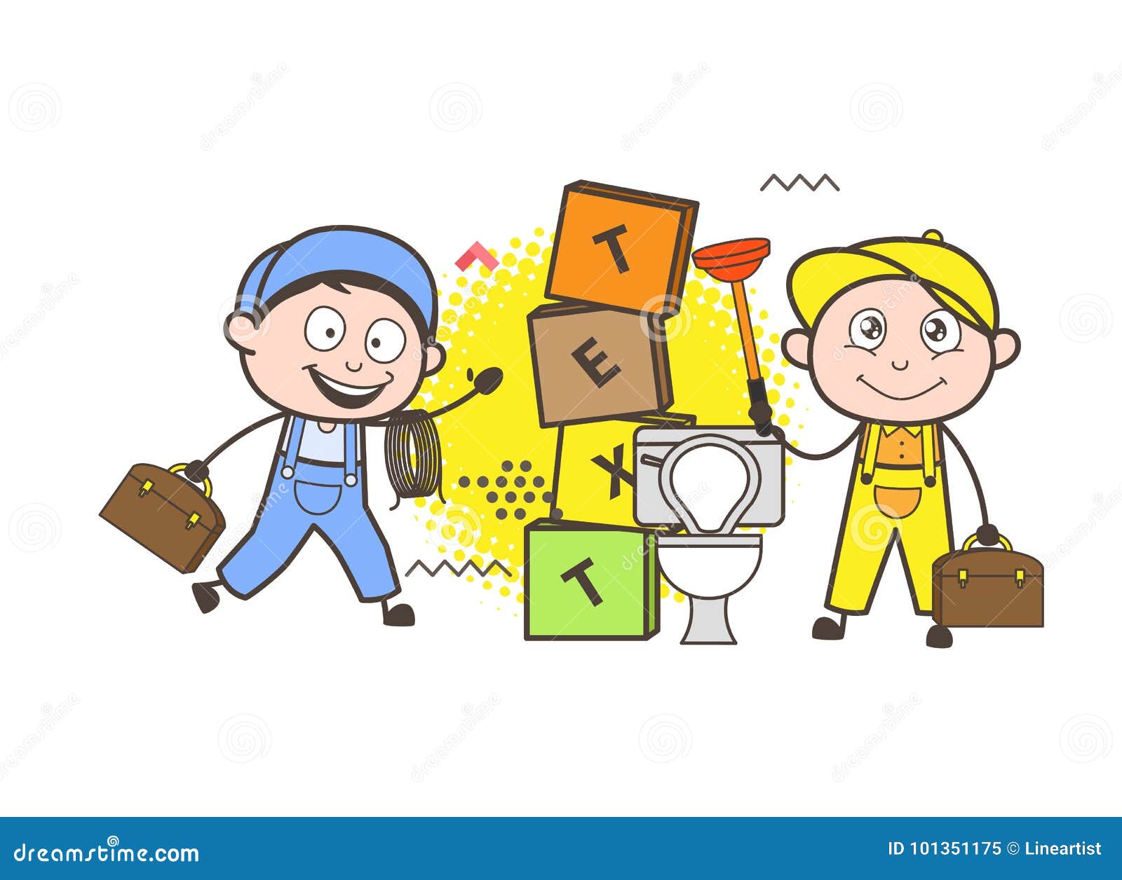 Electrician Workers Characters With Tools, Equipment Electric ...